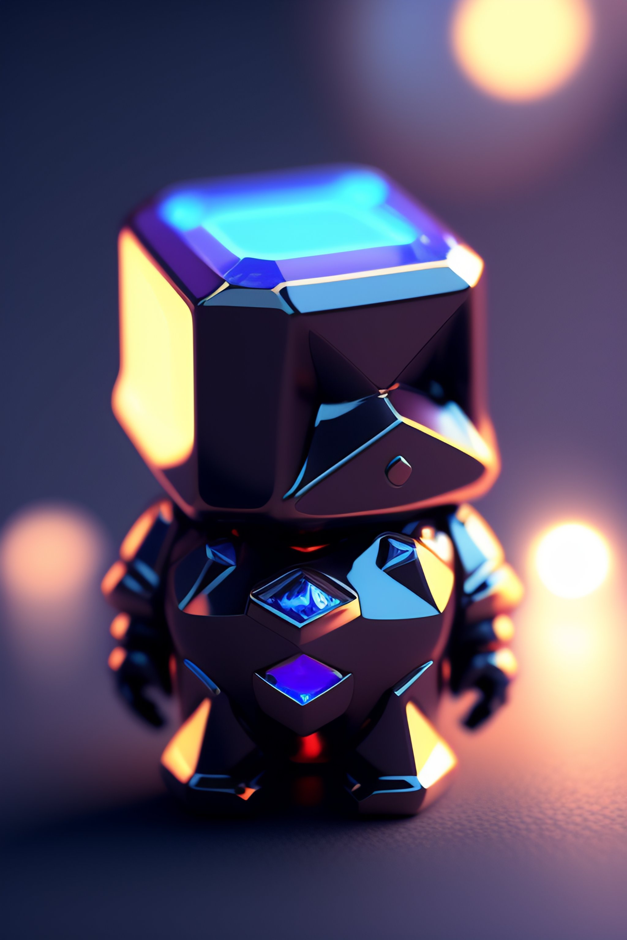 Lexica - Low poly front shot of a gnome character ominous intricate ...