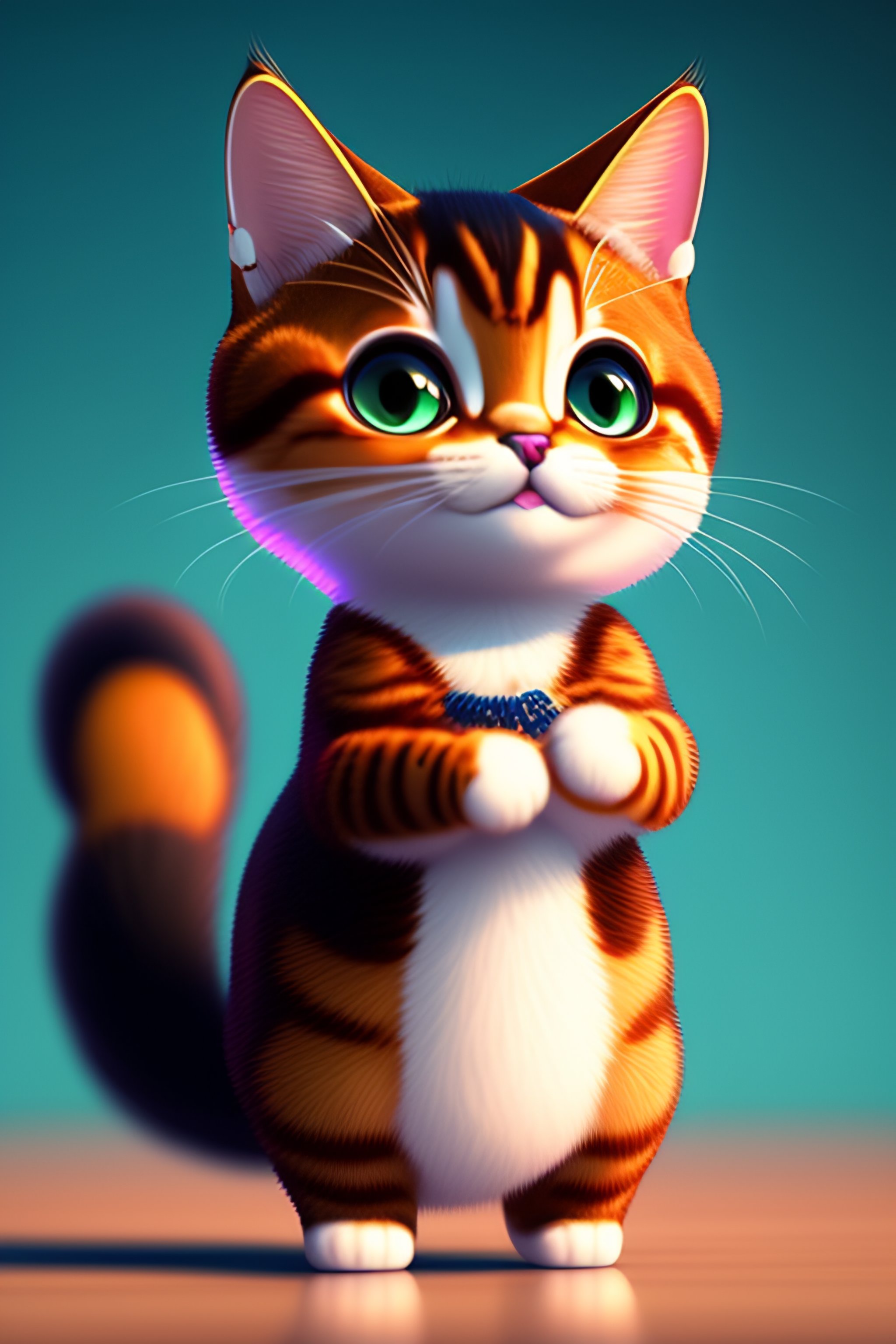 Lexica - Cute chibi cat dancing