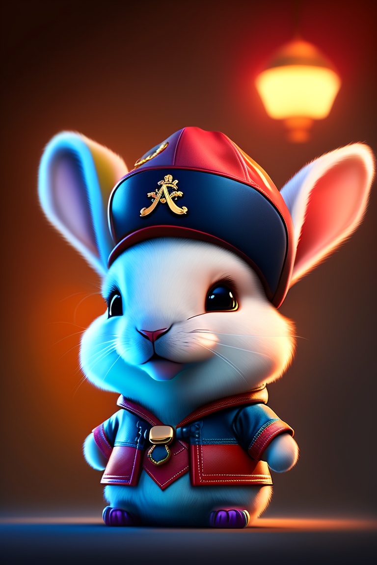 Lexica - Smiling pirate apprentice rabbit name in colorful t-shirt, red ...