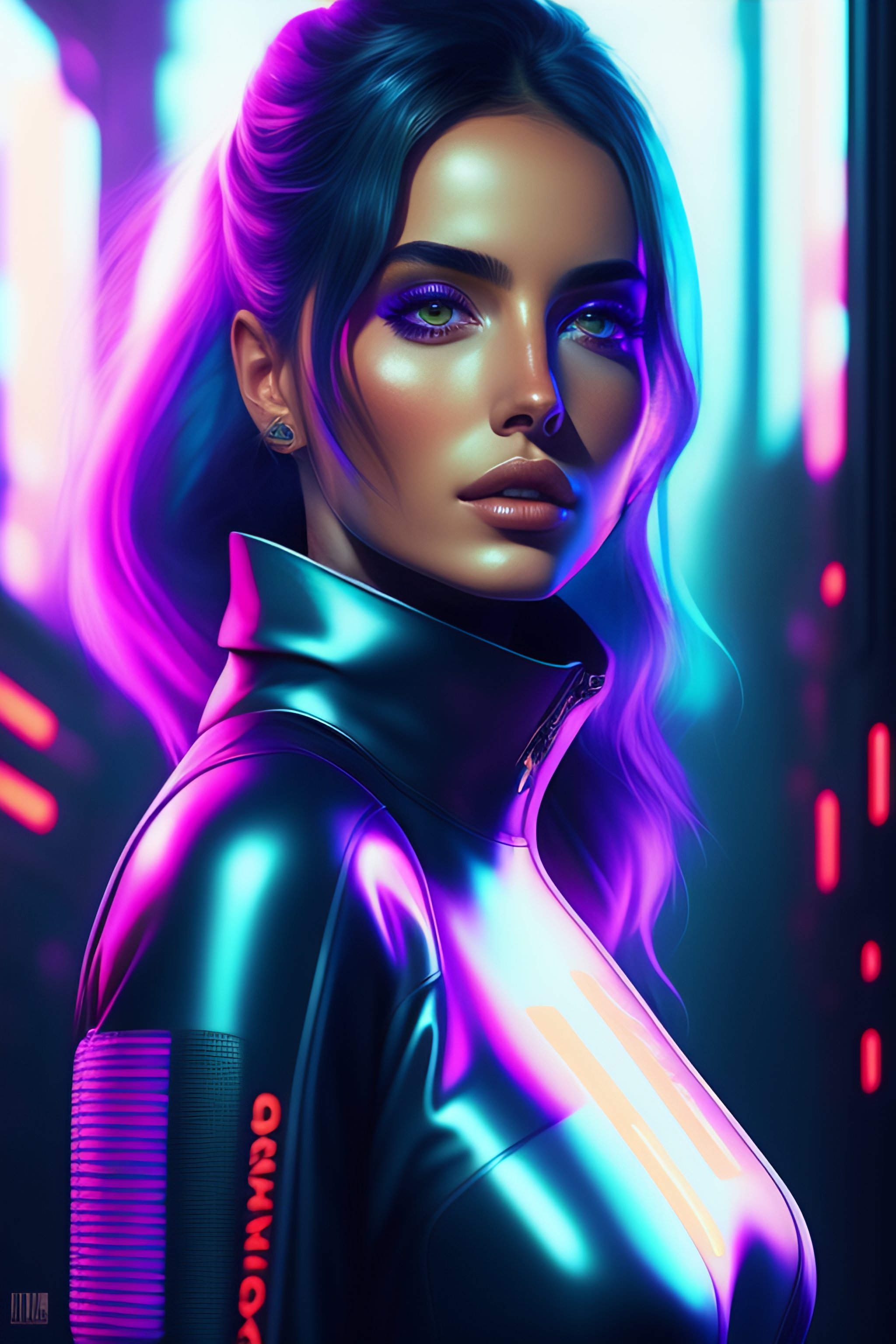 Lexica - Ana de armas, detailed full body portrait Neon Operator Girl ...
