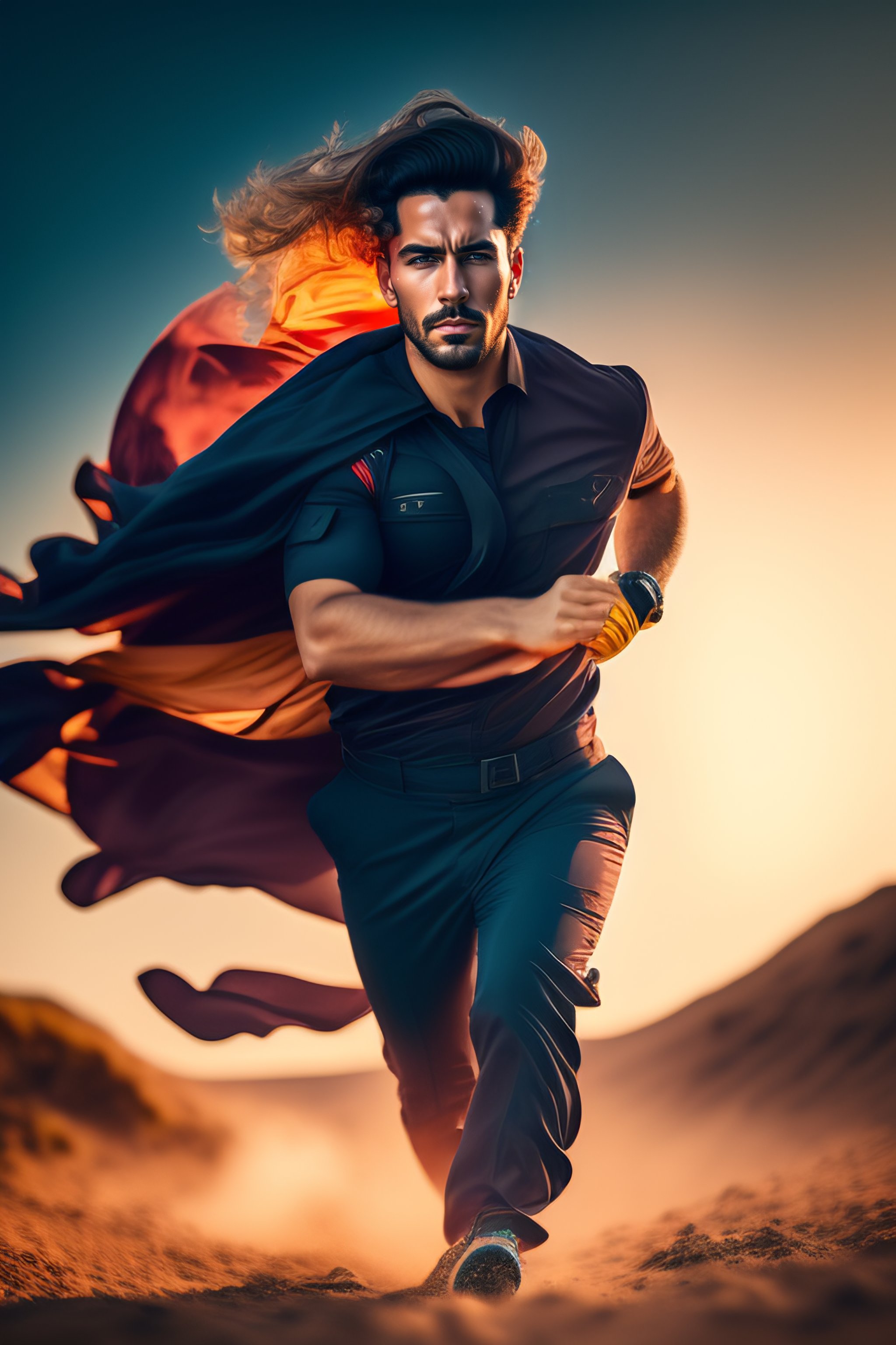 Lexica - Portrait of adult Boy with amazing, action pose, surrealism 4k