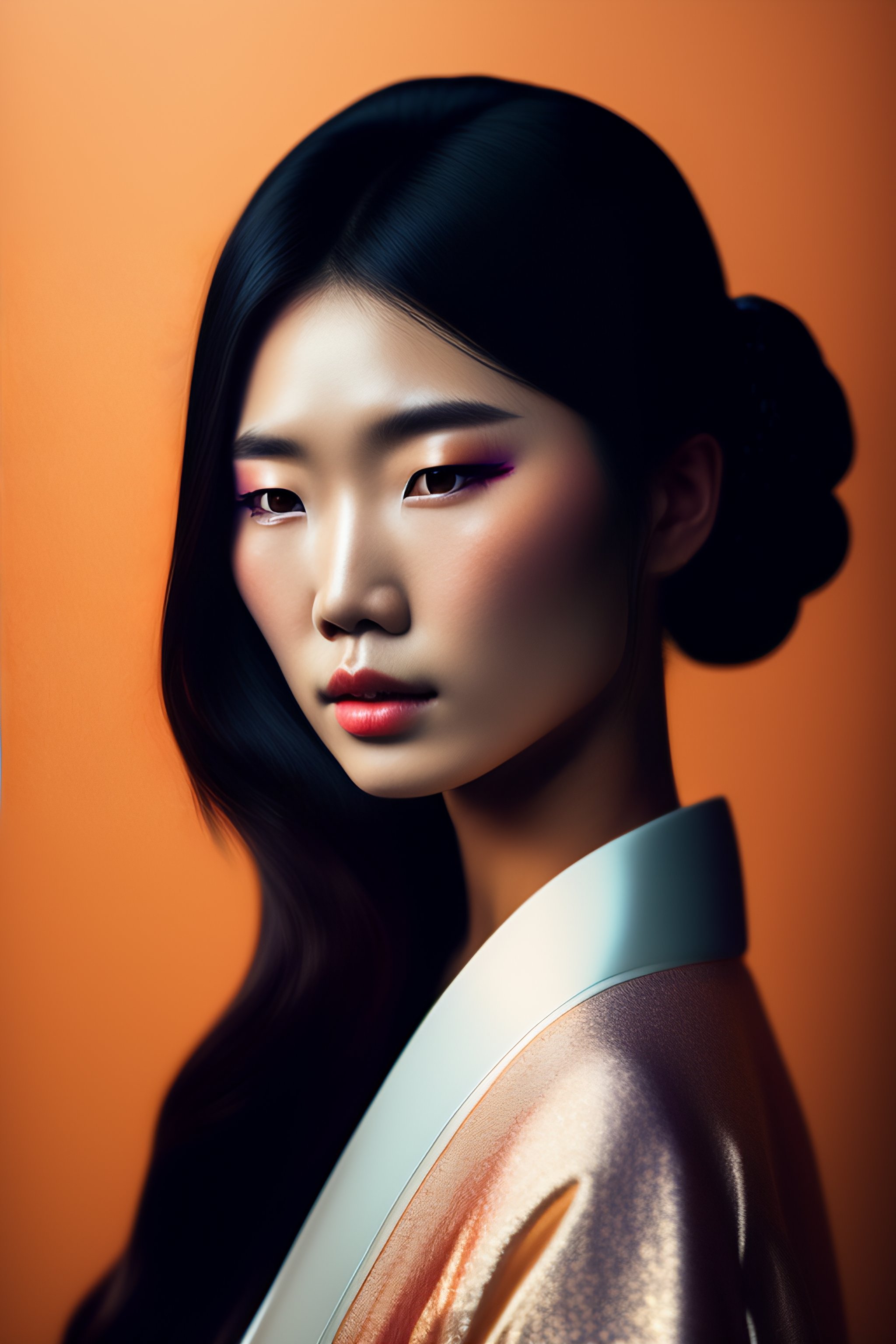 Lexica - Portrait of a stunningly beautiful, young, japanese geisha, fashion editorial, studio ...