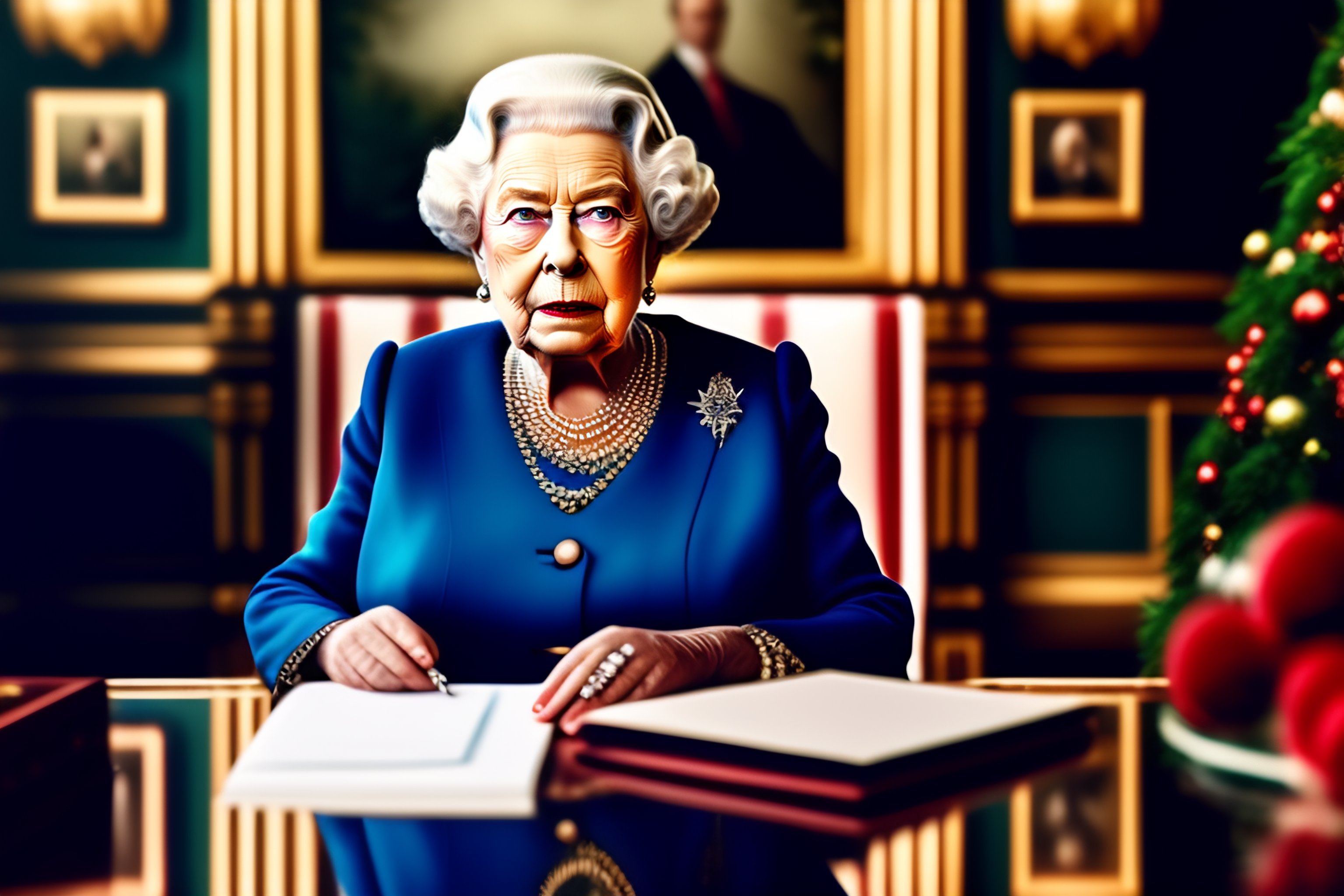Lexica - 96 year old Queen Elizabeth II addresses the nation, 2022 ...