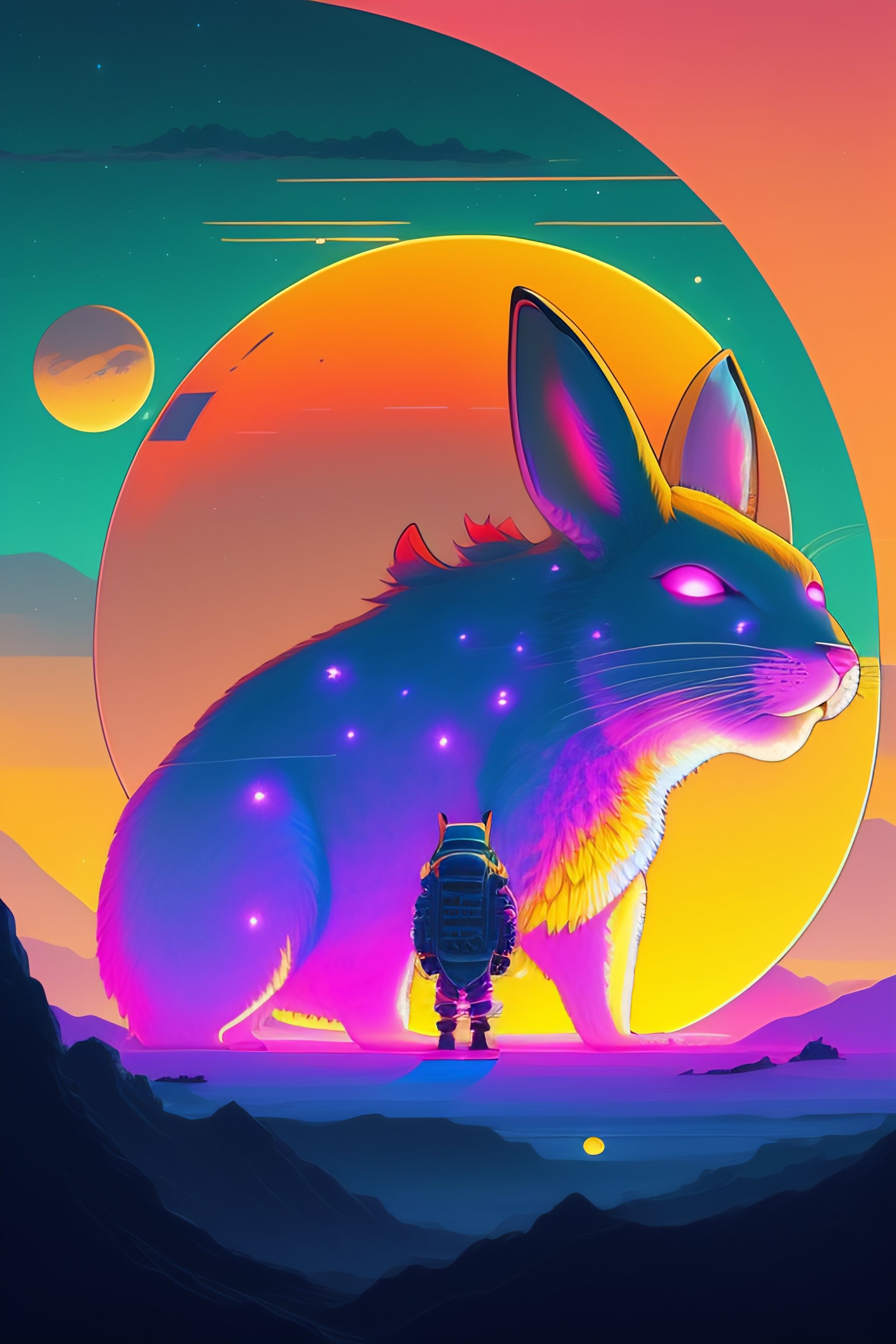 Lexica - Photo of fusion of a huge savage rabit monster with an alien ...