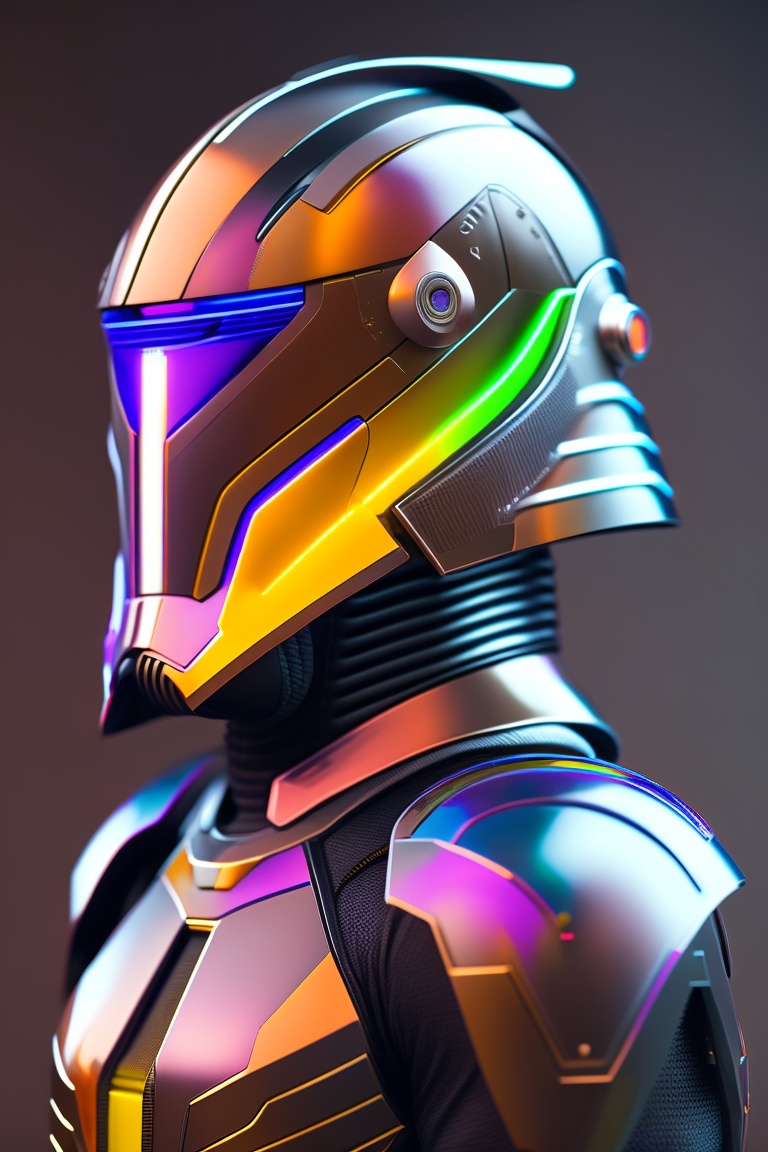 Lexica - A photograph of a cyberpunk armour made of black titanium and ...