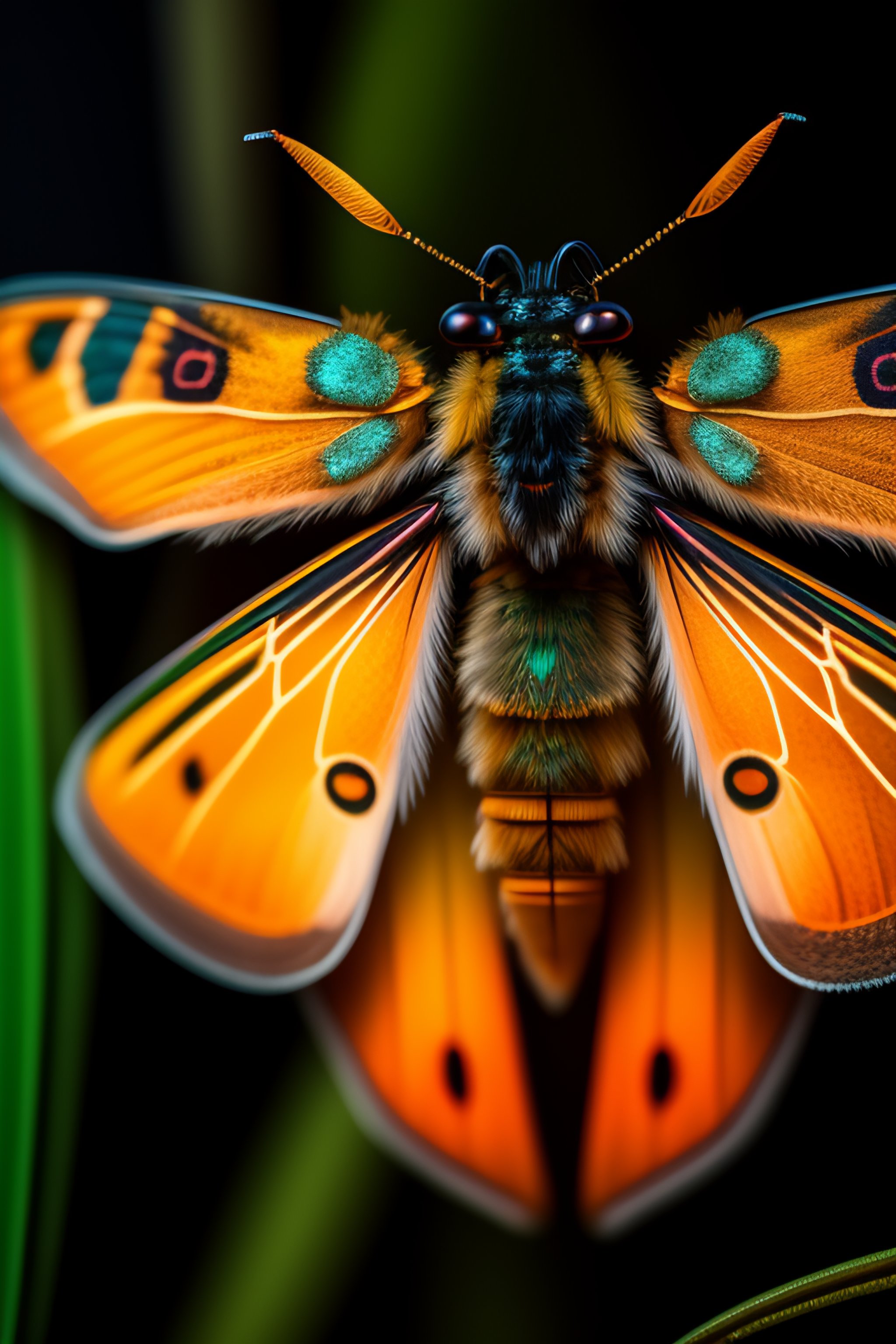 Lexica - A biomechanical moth in the jungle waiting for a prey, led ...