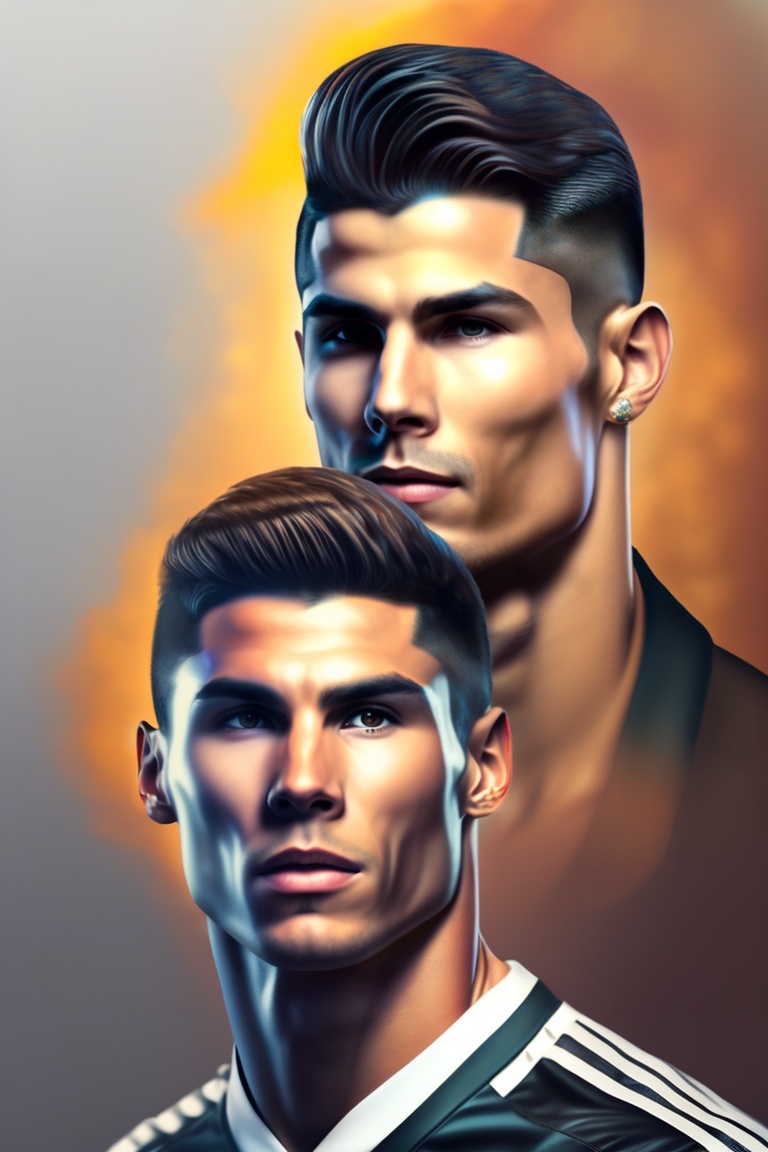Lexica - Portrait, ultra-sharp, super-realistic, Cristiano Ronaldo and ...