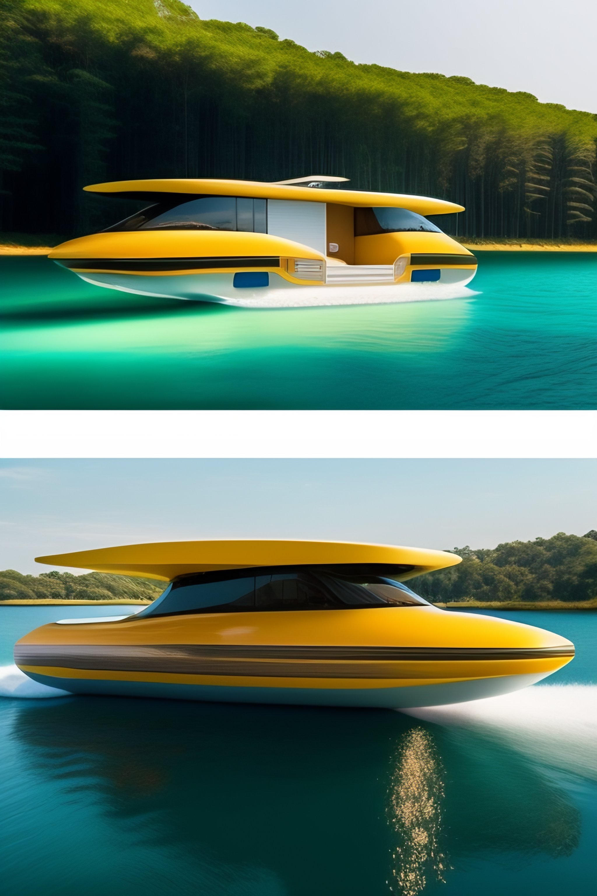 Lexica - 25 foot wide hydrofoil water vehicle house