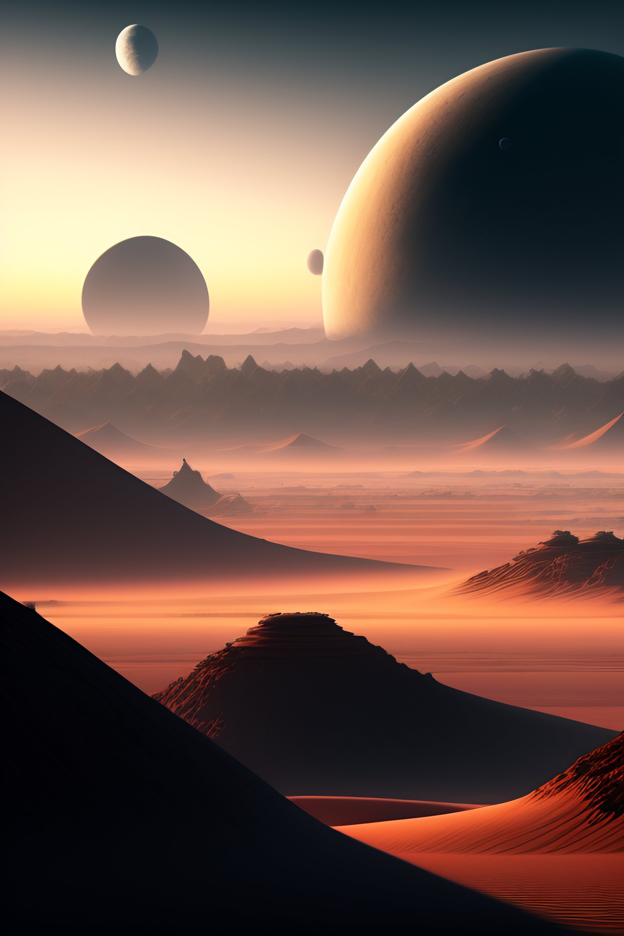 Lexica - A monotone planetary landscape with a background colour of #eff2f5