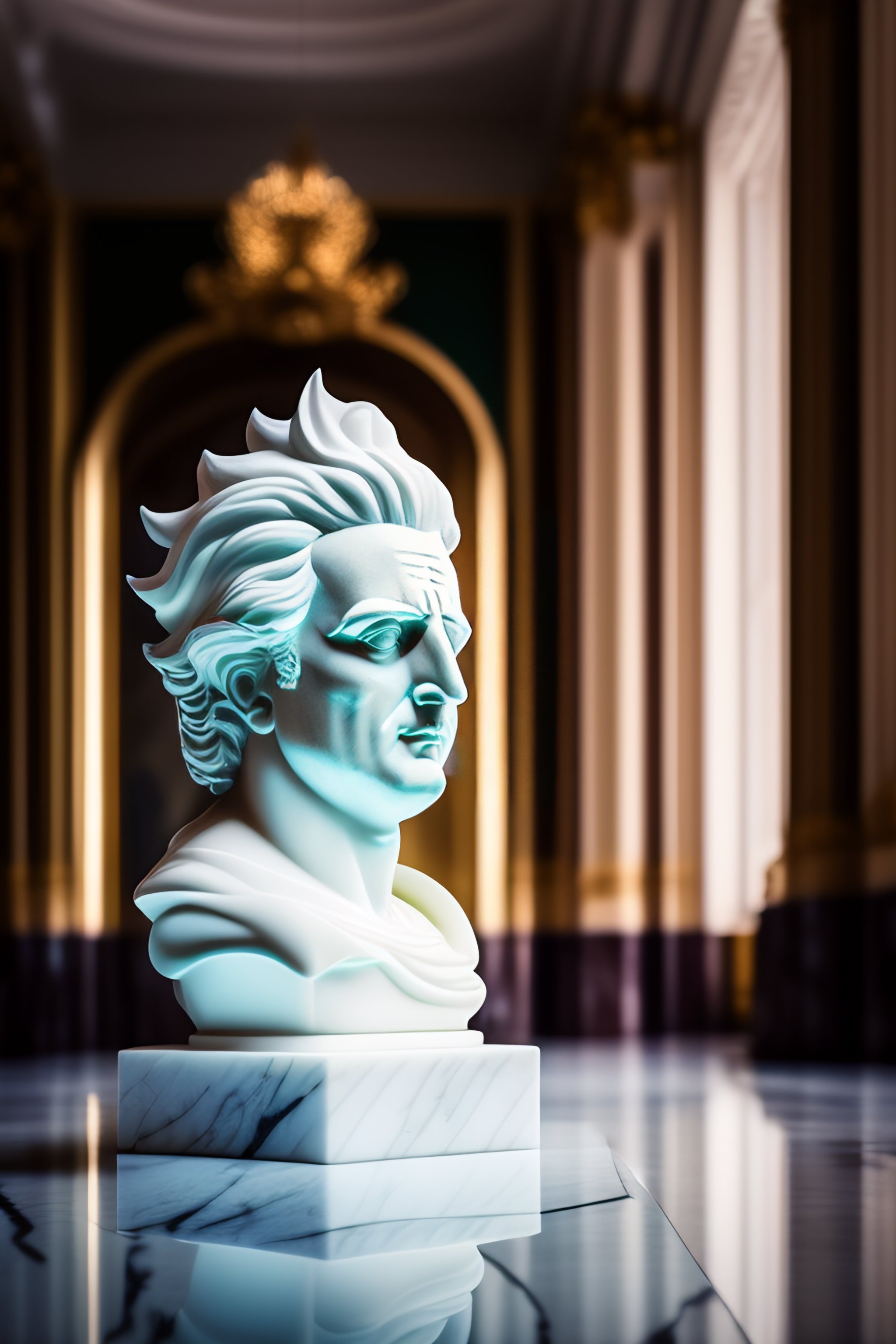 Lexica - Photo of a marble statue of Rick Sanchez of Rick and Morty ...