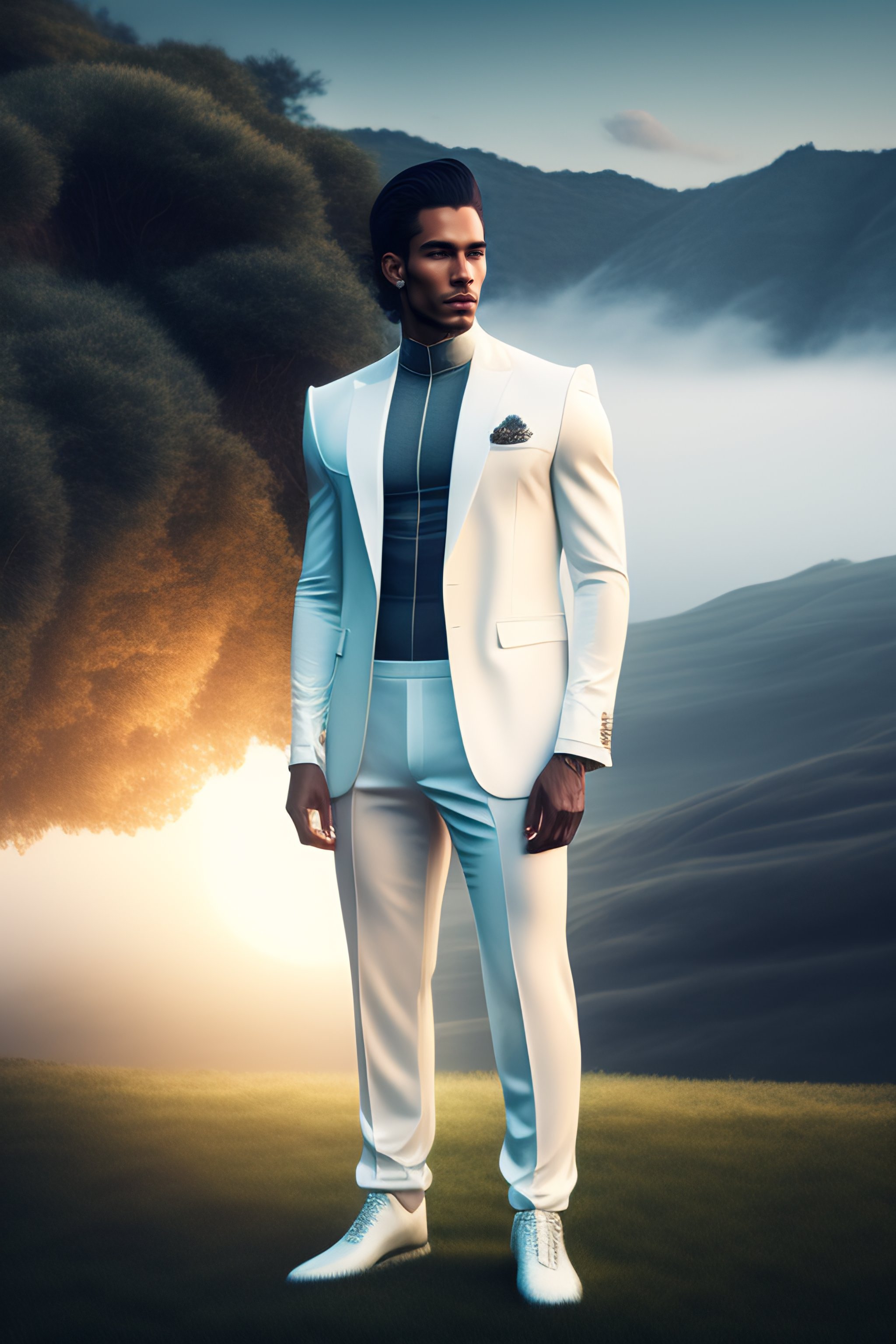 Lexica - Dark- moon light- beautiful- white rabbit- half human- floppy ...