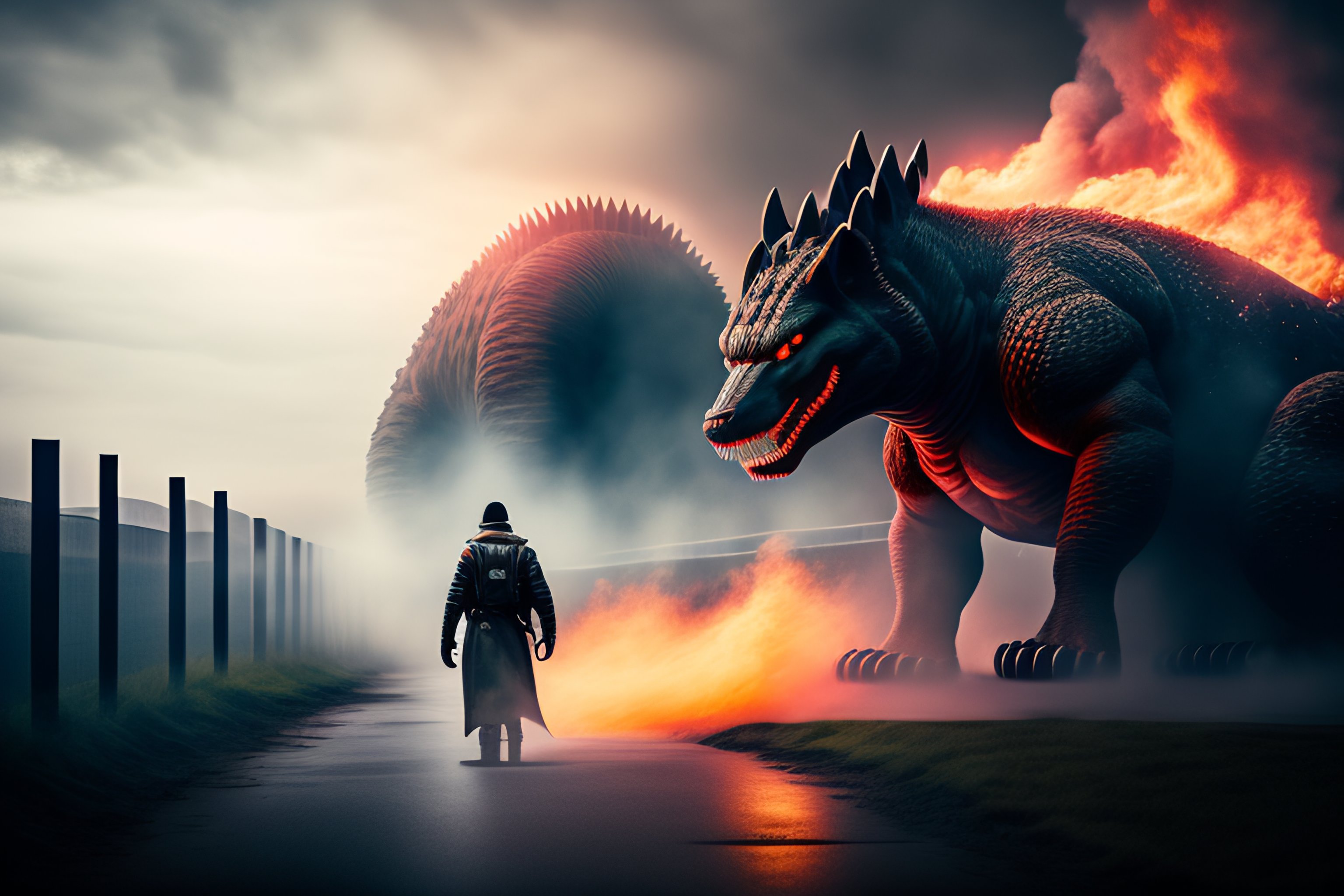 Lexica - There are few monsters of fire wandering outside the barrier ...