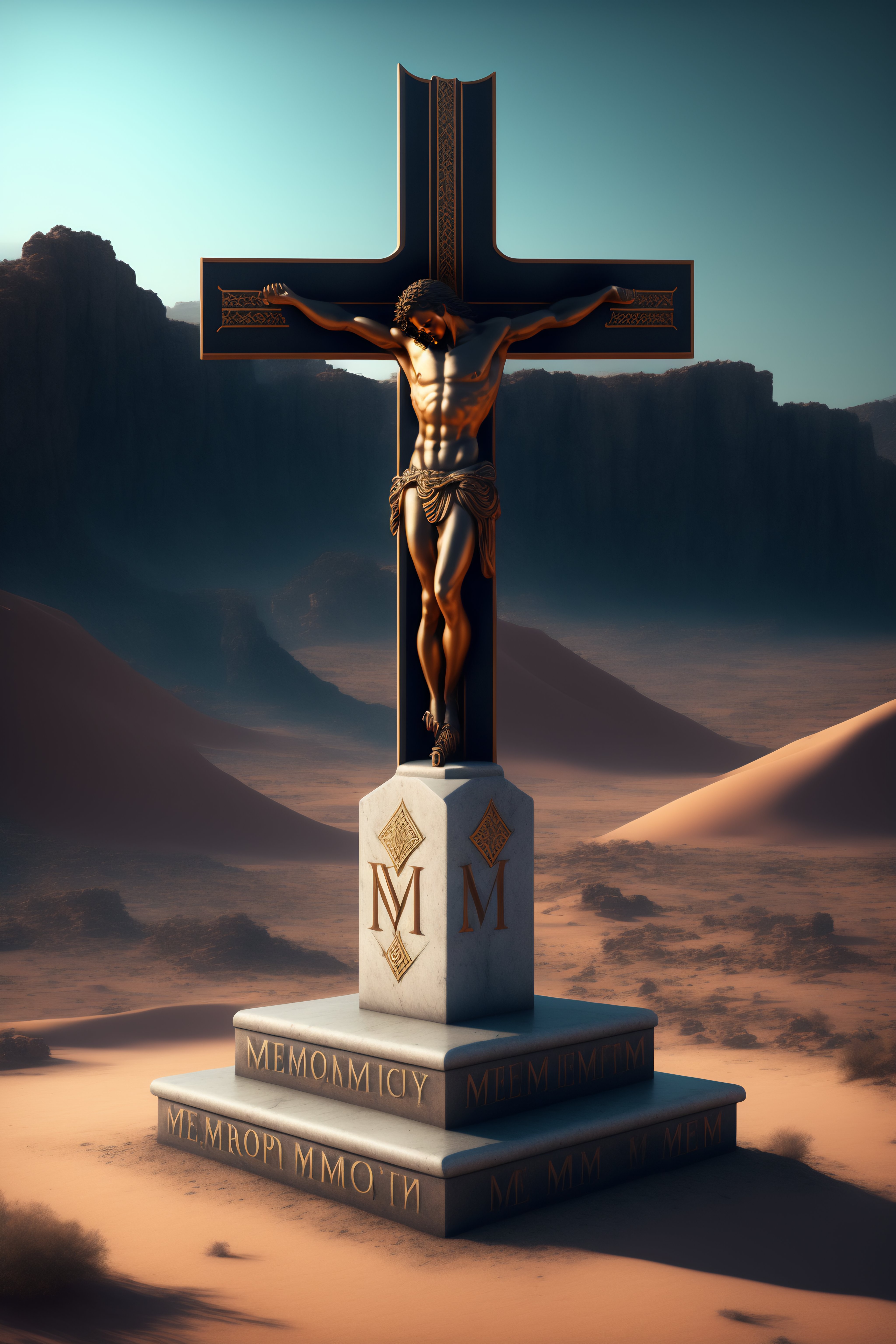 Lexica - Memento mori, latin text, cyperpunk, scene of the crucifixion ...