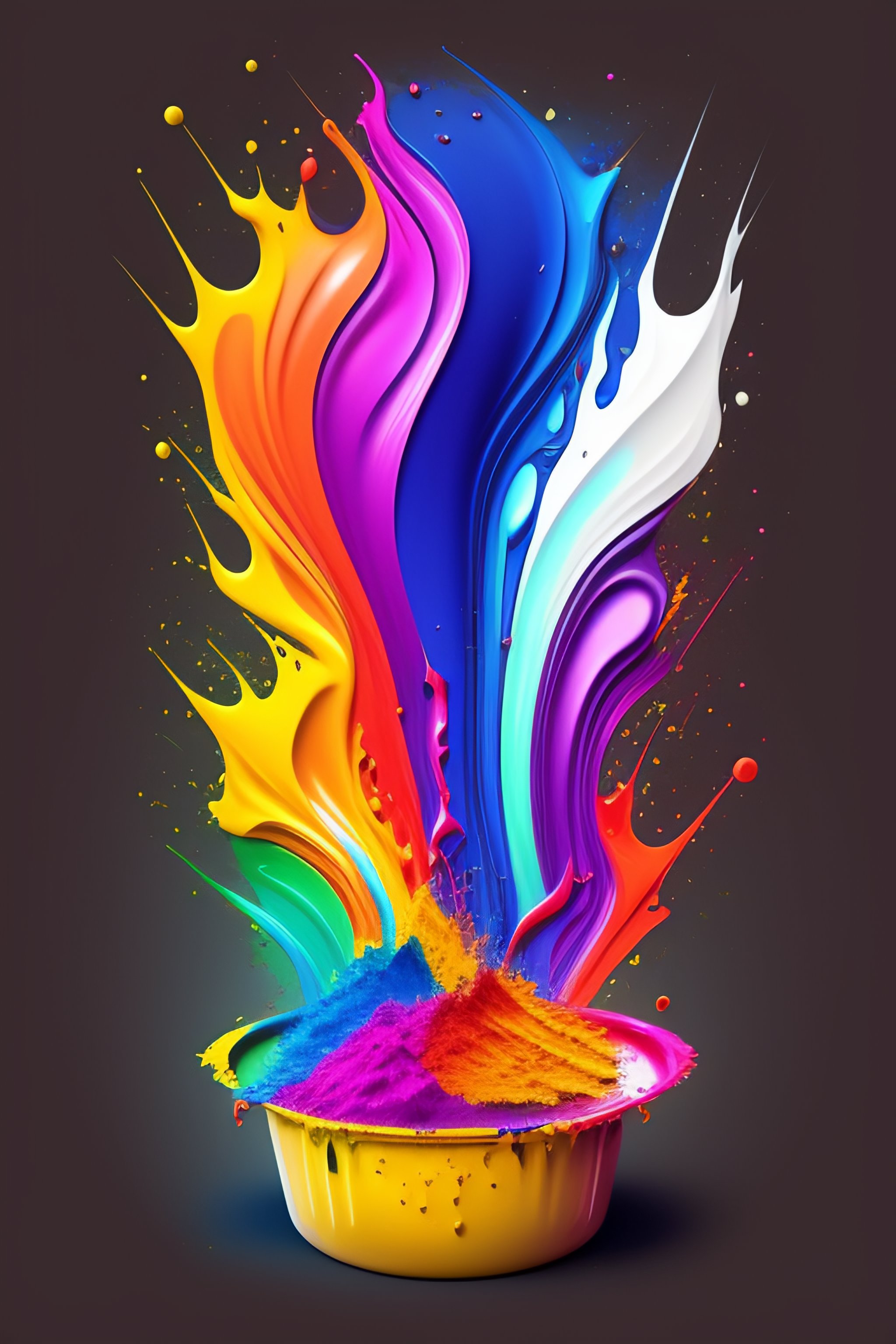 Pouring Paint Into A Bucket