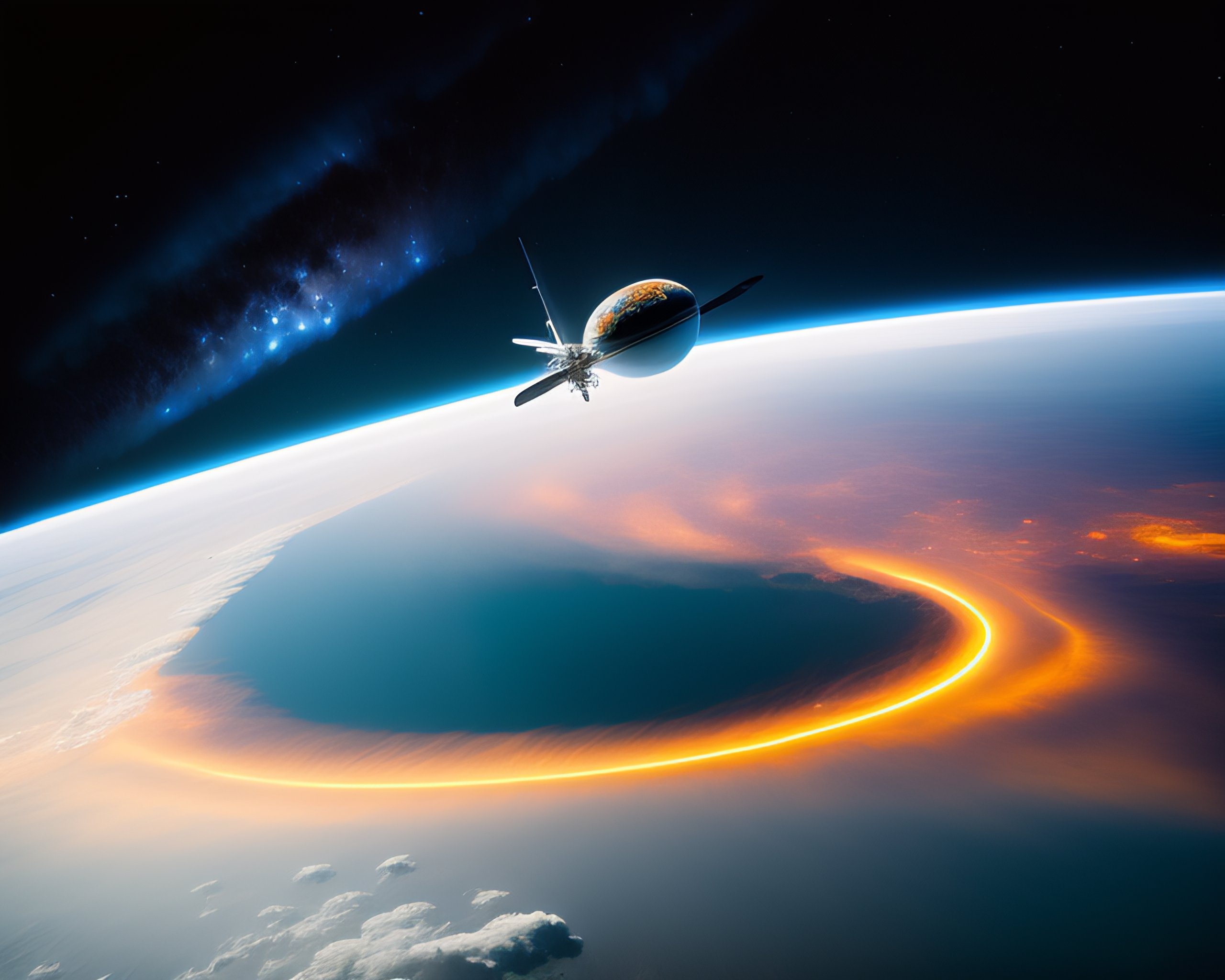 Lexica - A photograph of NASA spacecraft, in orbit, international space ...