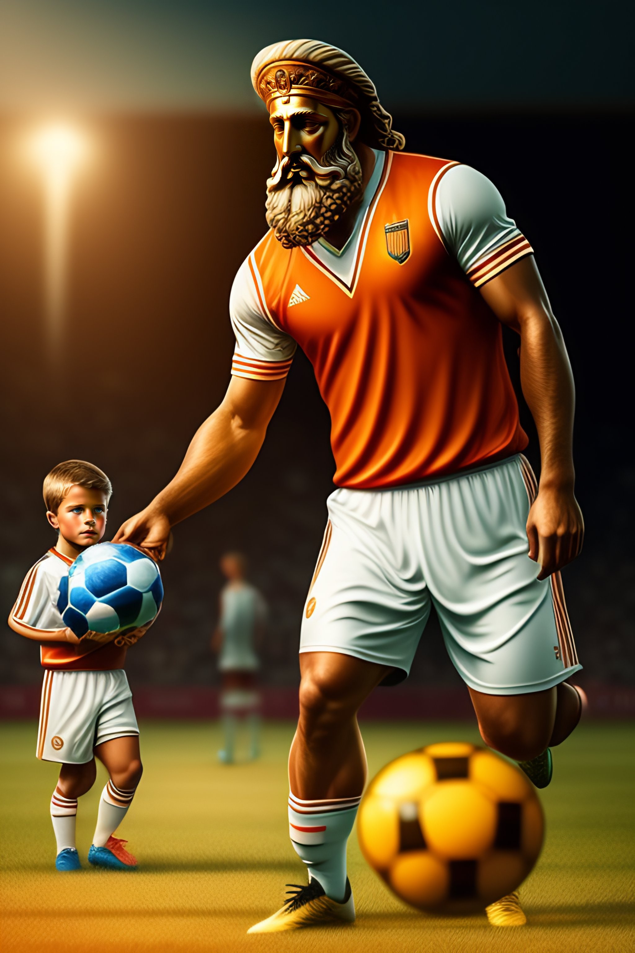Lexica - ANCIENT GREEK GOD ZEUS KEEPING IN HIS HAND A SOCCER BALL AND ...