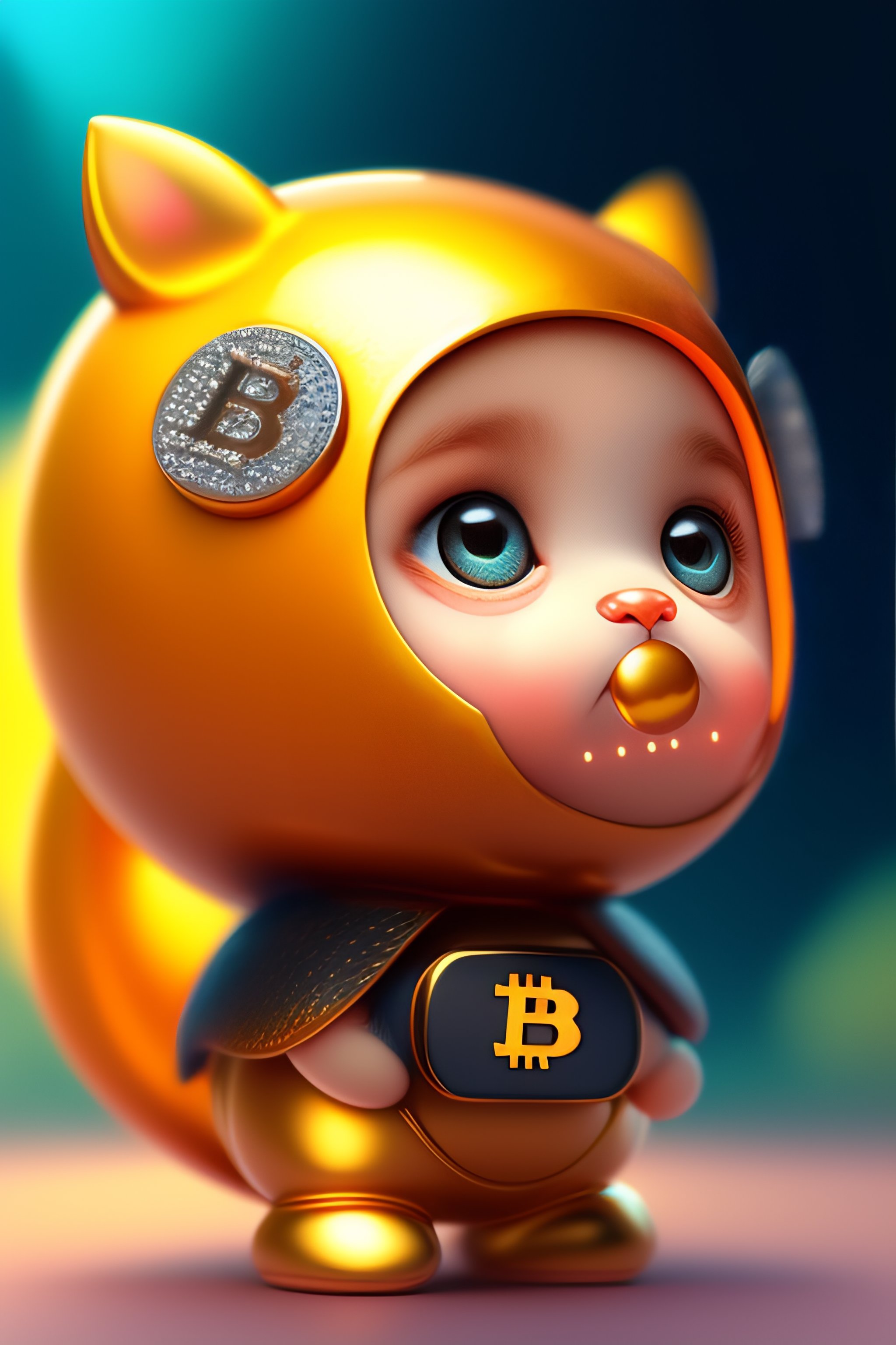 Lexica - Cute and adorable bitcoin baby, fantasy, dreamlike, surrealism ...