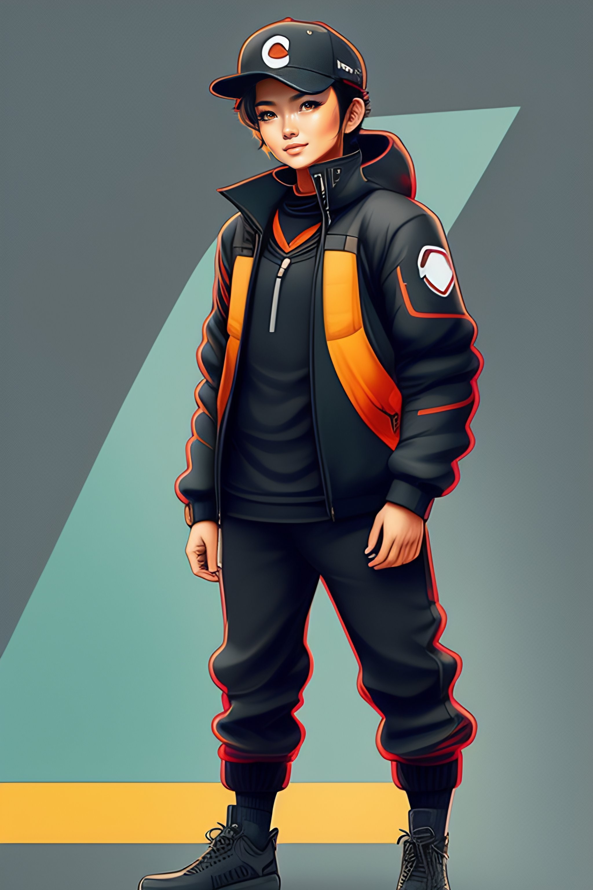 Lexica - Pokemon trainer in techwear clothes by Ken Sugimori