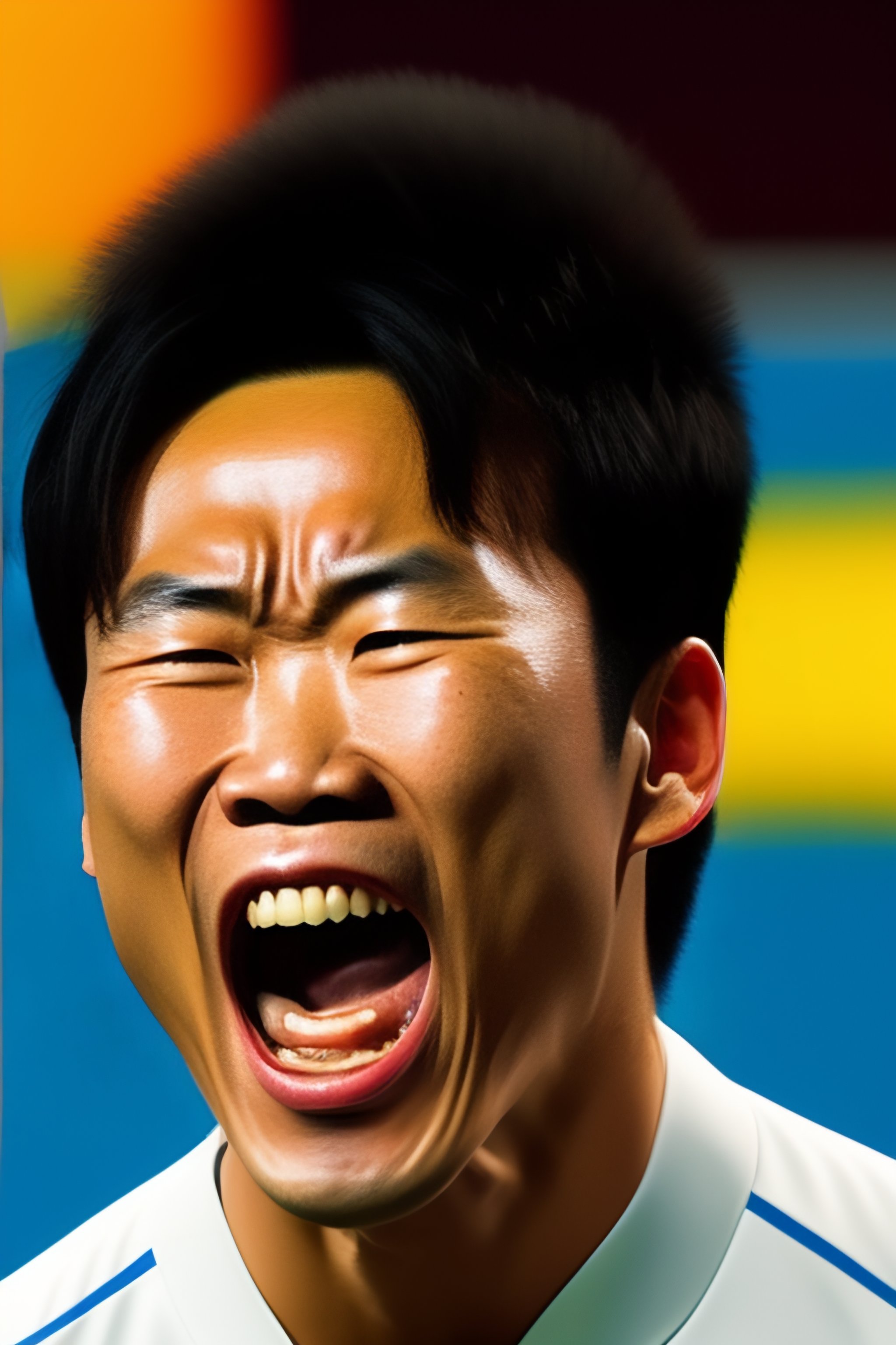 Lexica - Portrait of a asian man screaming