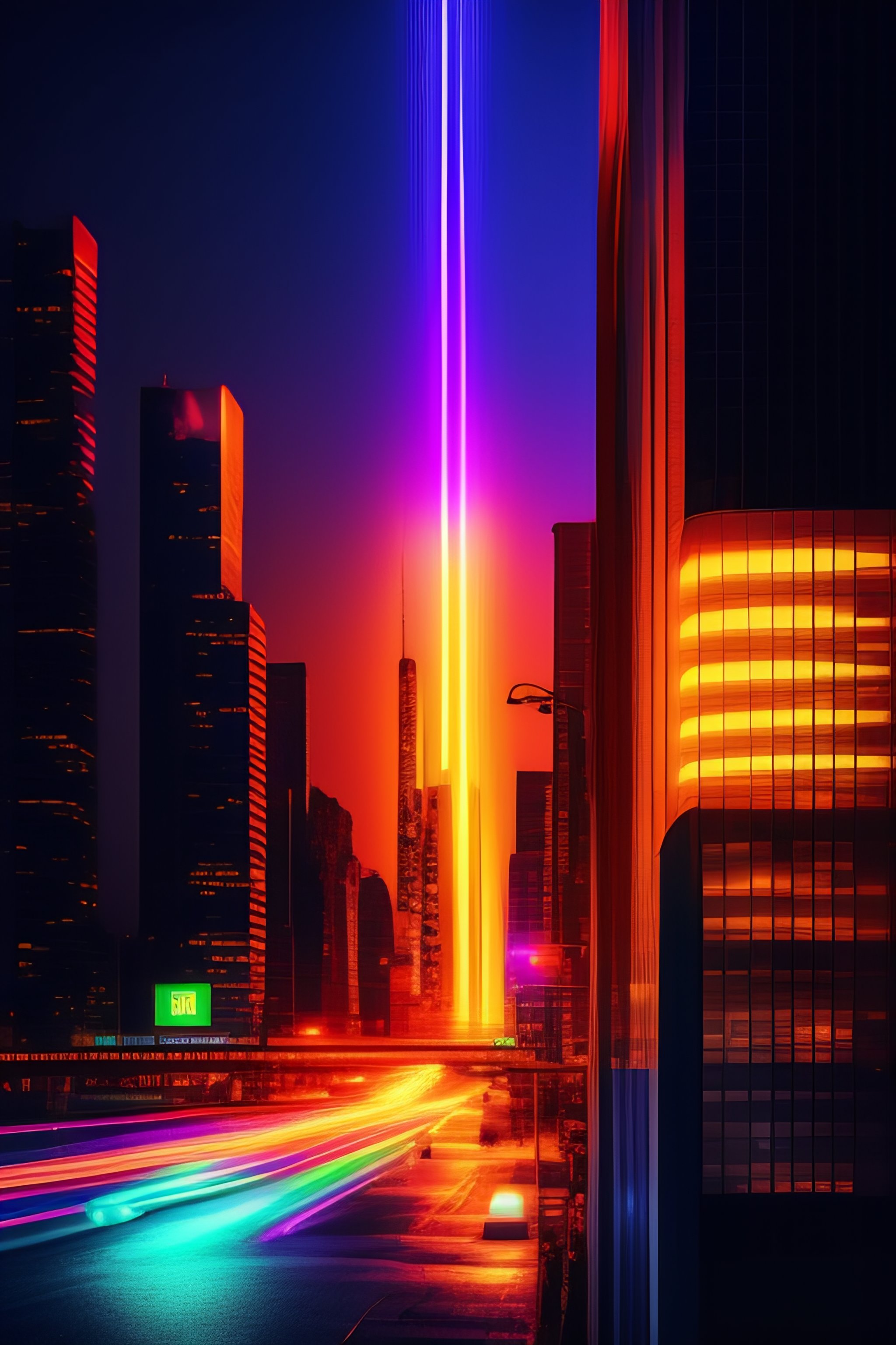 Lexica - Pixel image The Flash destroyed diffuse city night background ...