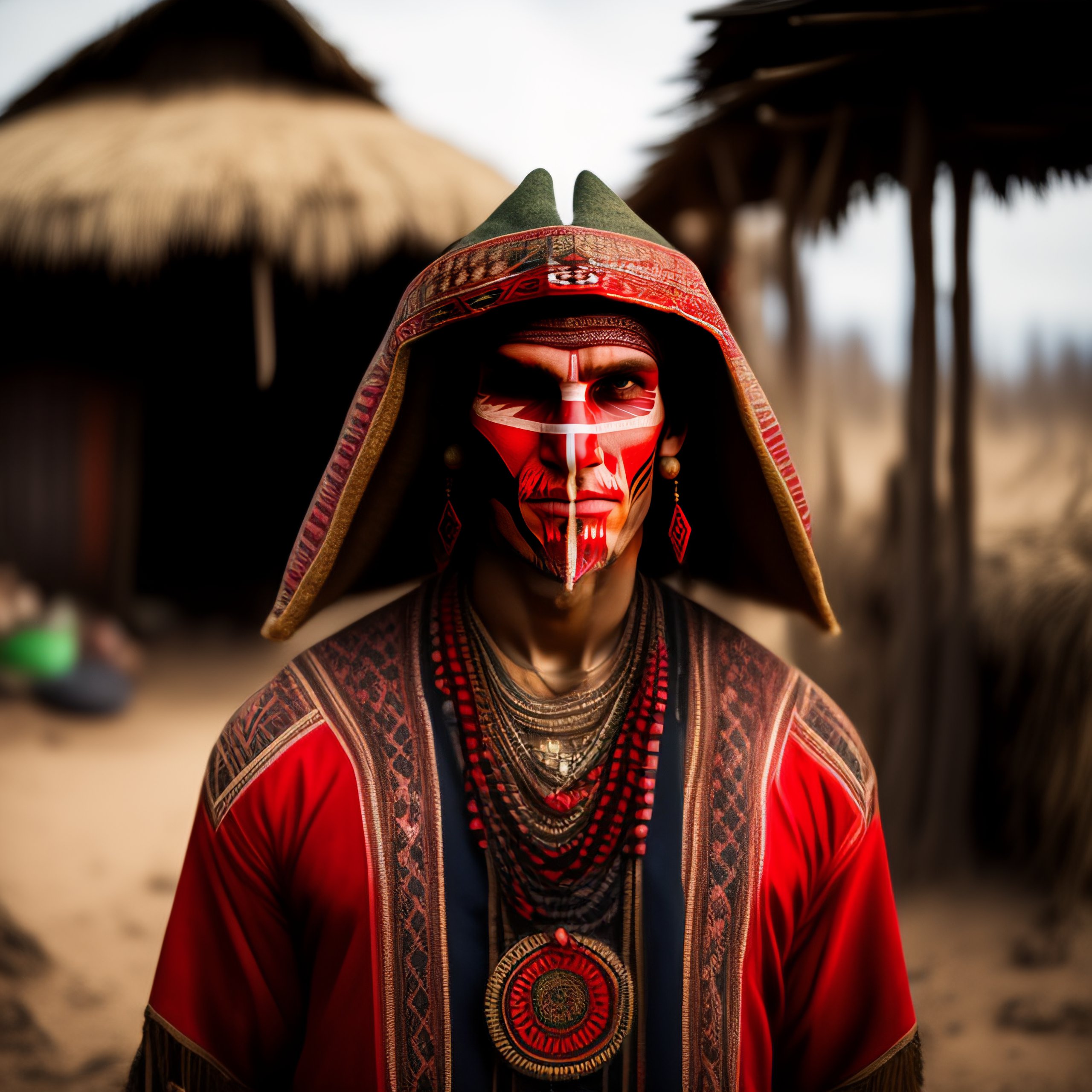 Lexica - Wide angle Environmental shot of a mysterikus slavic man ...