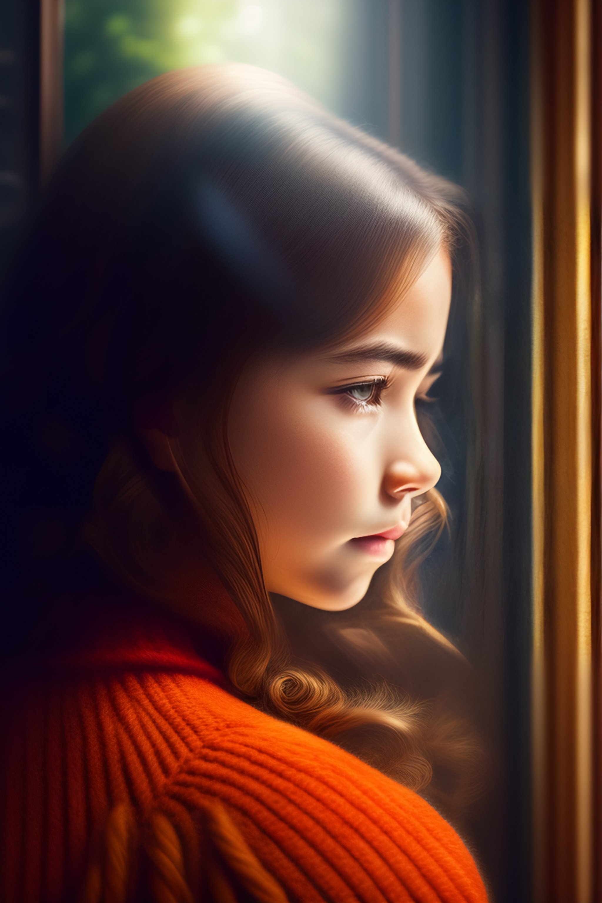 Lexica - A young lady with the imagination of heartache of unreturned ...