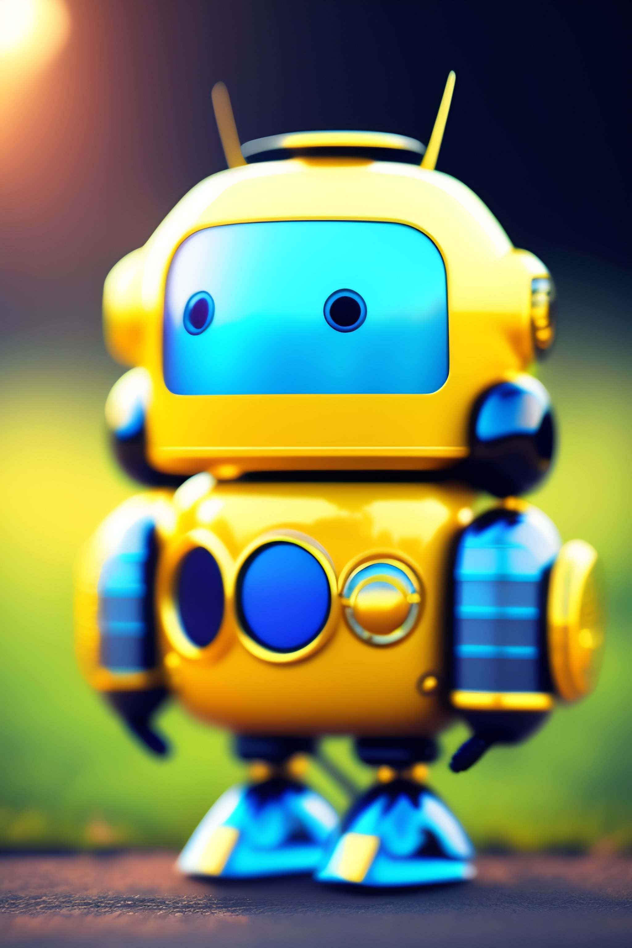 Lexica - Prototype solar powered android robot with led smile, big ...