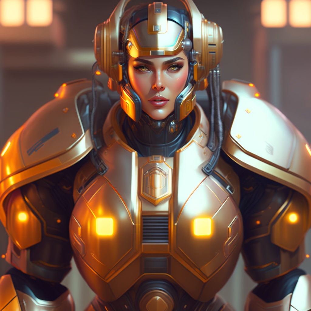 Lexica - A realistic scifi cyberpunk power armor robot, detailed ...