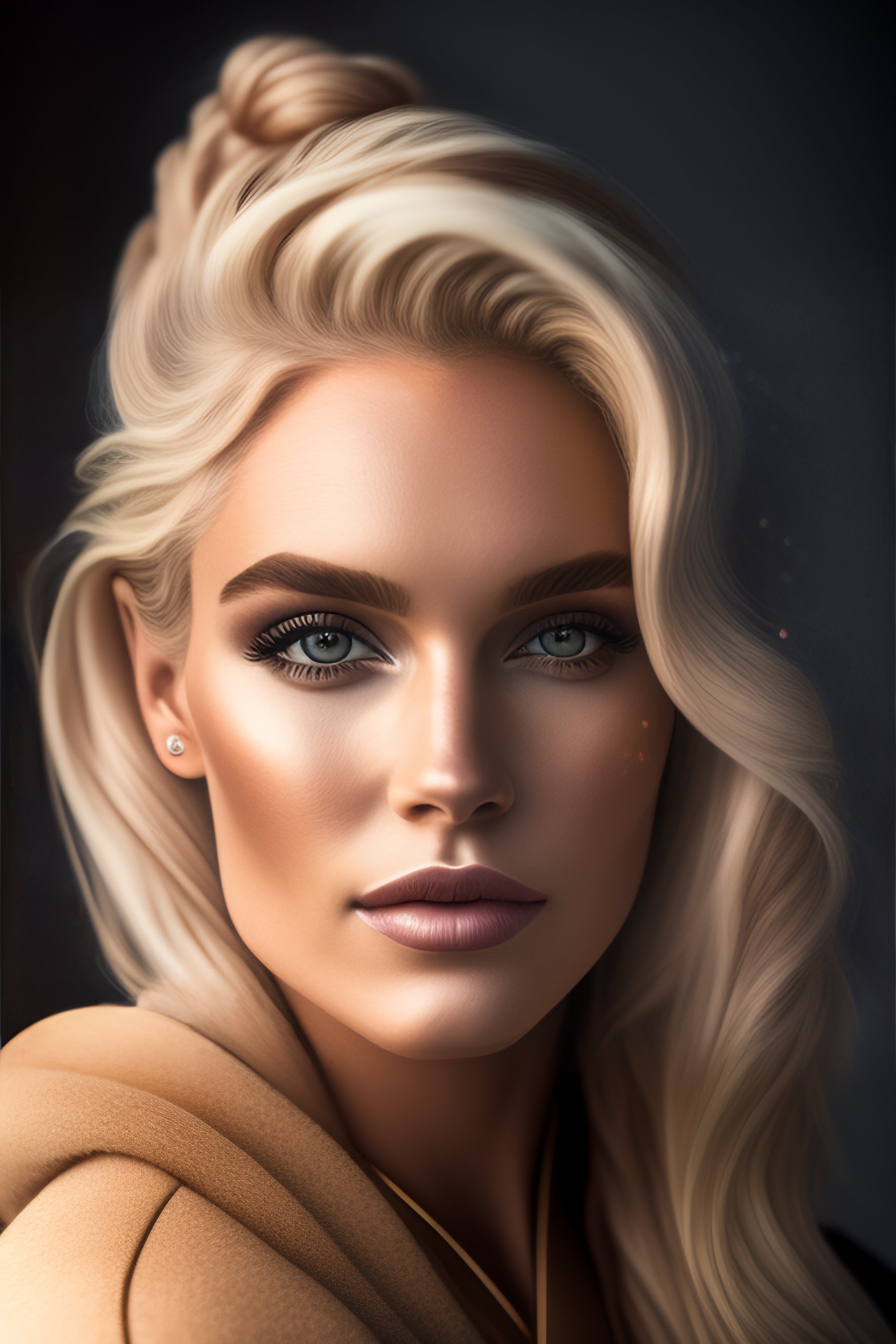 Lexica - A portrait of a beautiful blonde woman, fine - art photography ...