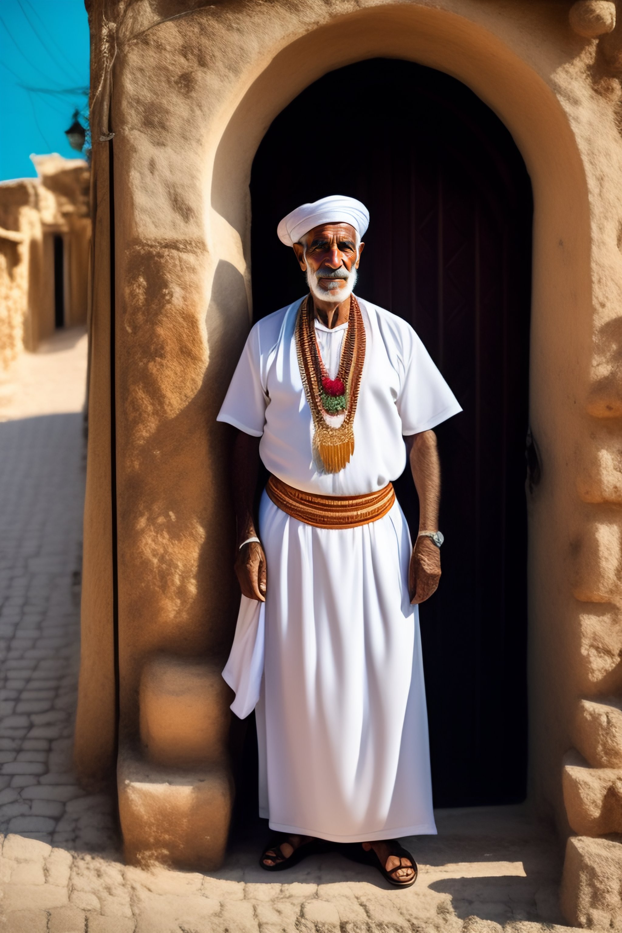 Lexica - Man in traditional vraka clothing in beautiful seaside cypriot ...