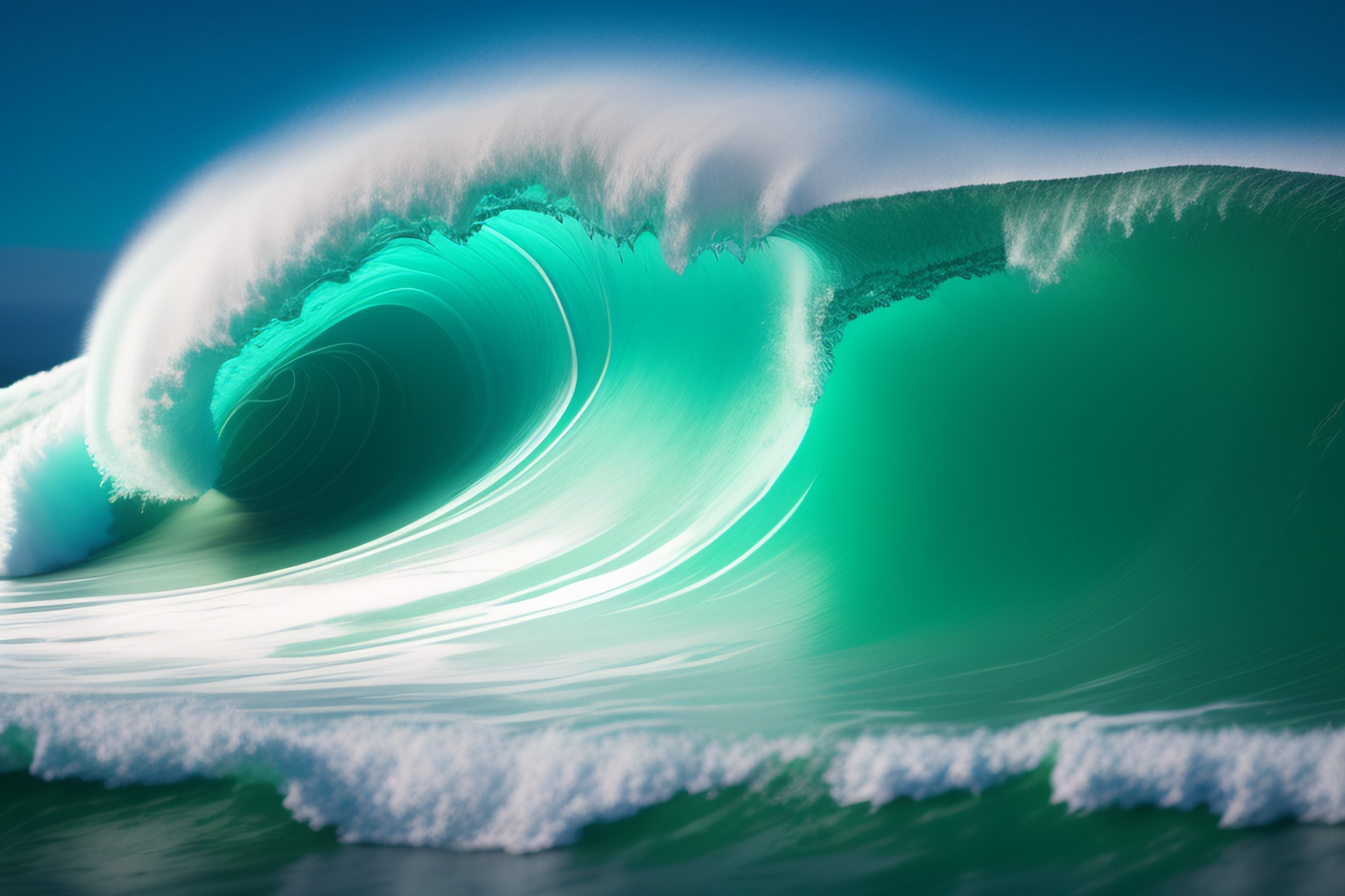 Lexica - Seamless greem and white symmetric wave texture, 4k