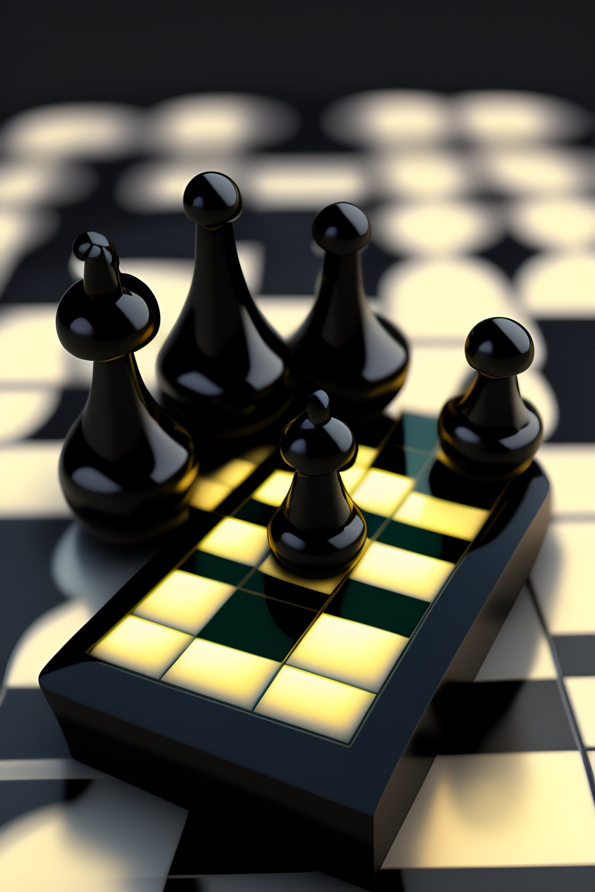 Lexica - A chessboard in the shape of a gravestone. Checkmate position.