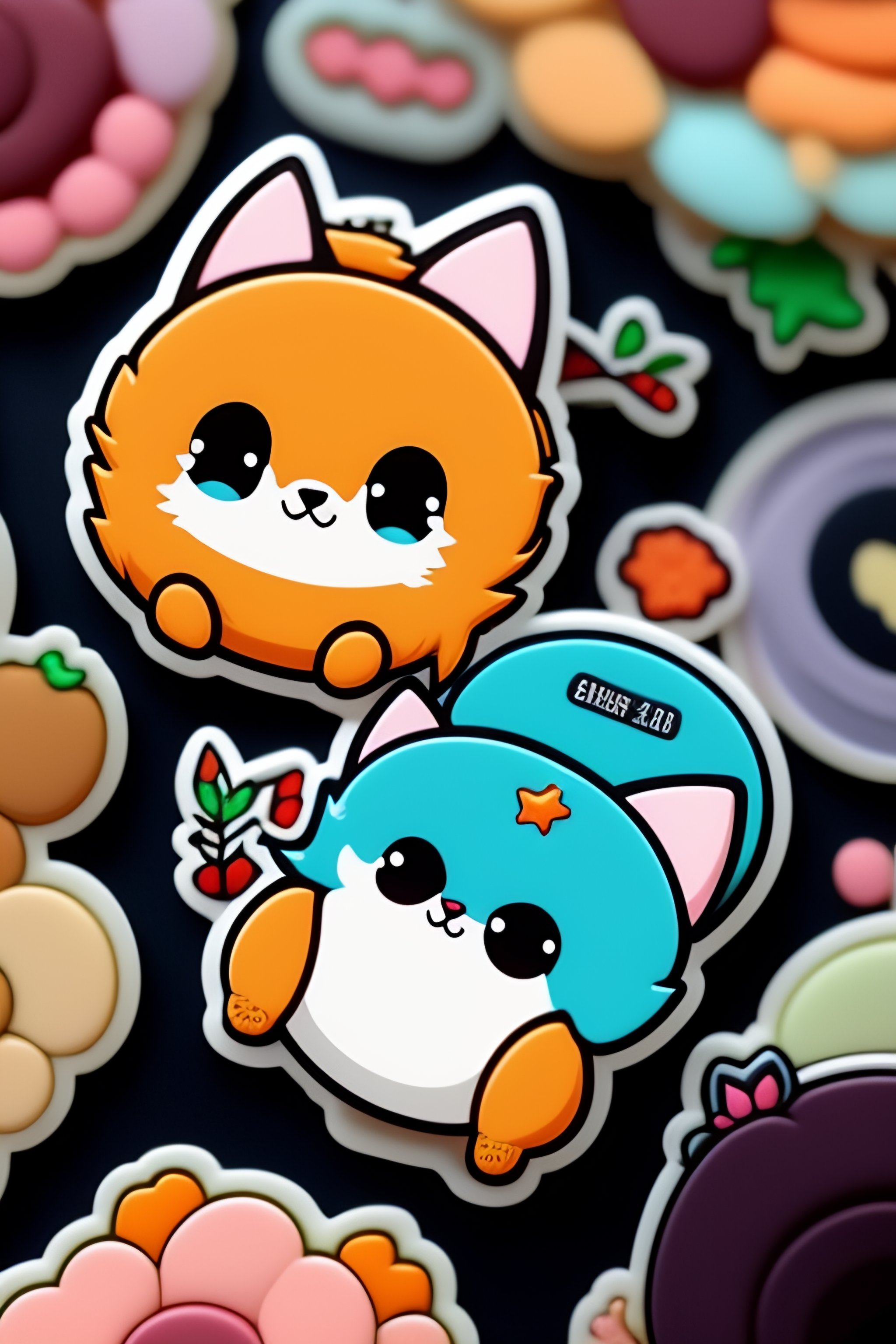 Lexica - 2D cute stickers from your favorite cartoon characters even ...