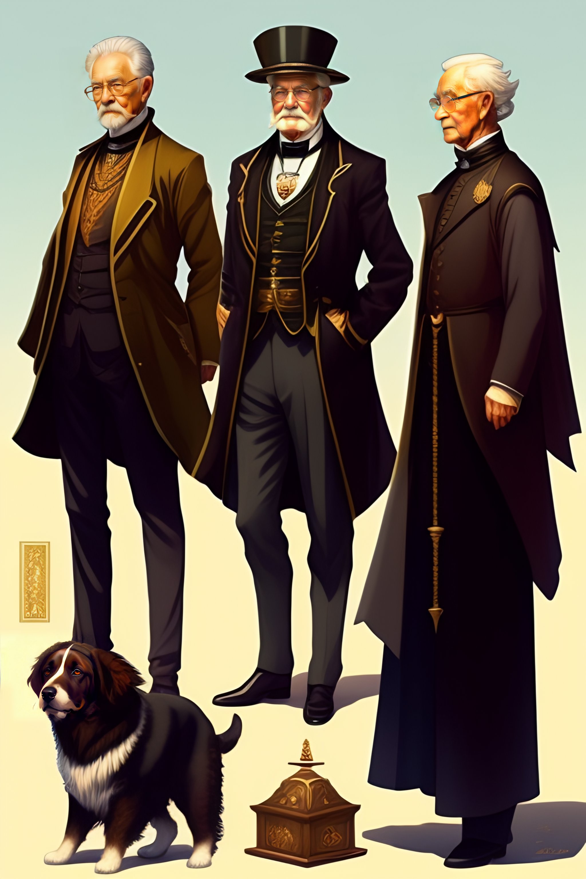 Lexica - Fullbody image,wide view,a wise village head,scepter,kindly,an ...