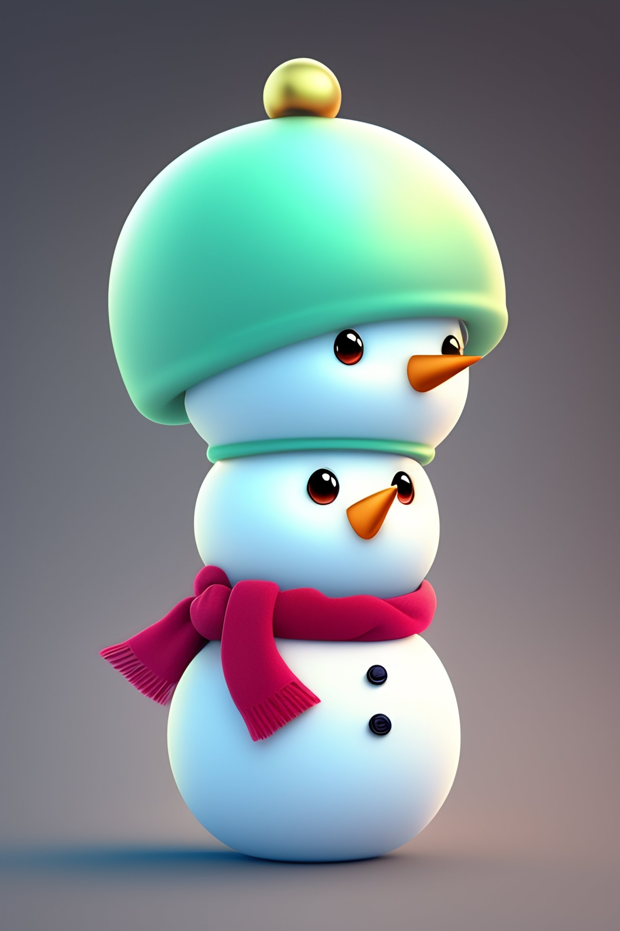 Lexica - Cute and adorable cartoon snowman baby, fantasy, dreamlike ...
