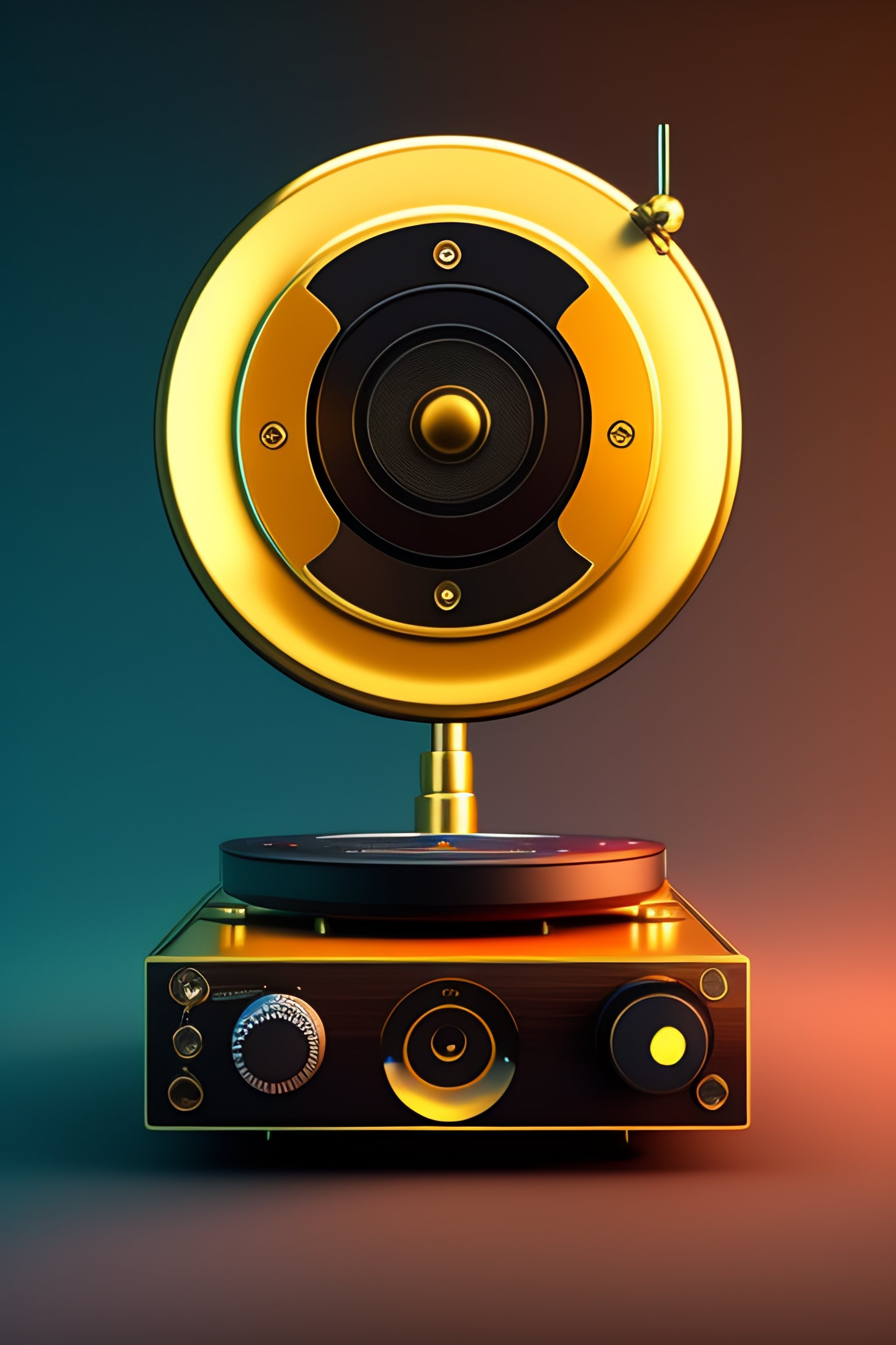 Lexica - Turntable tonearm icon, digital art, just the tonearm itself