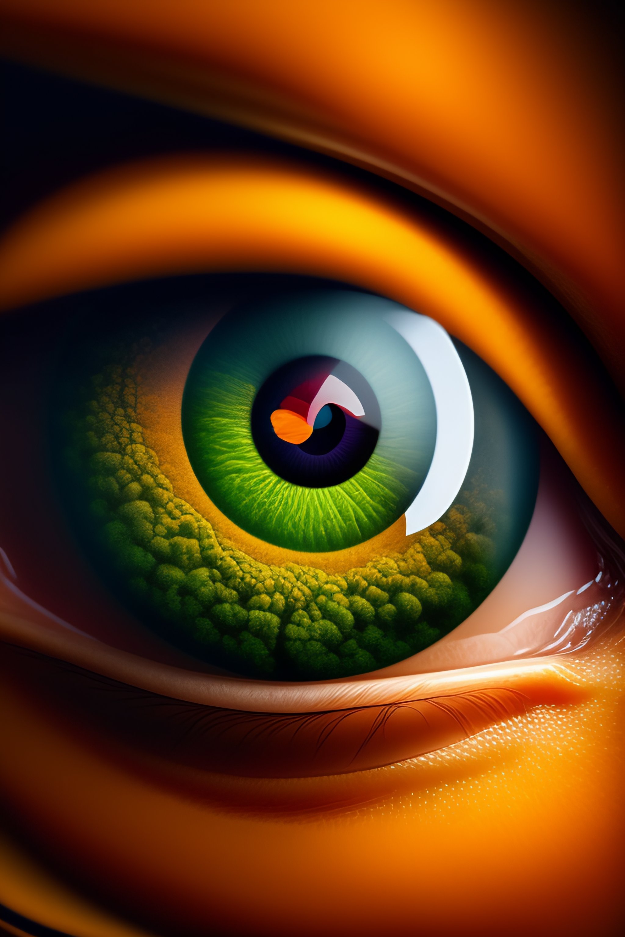 Lexica - A cartoon of an eye looking inwards, and when it looks inwards ...