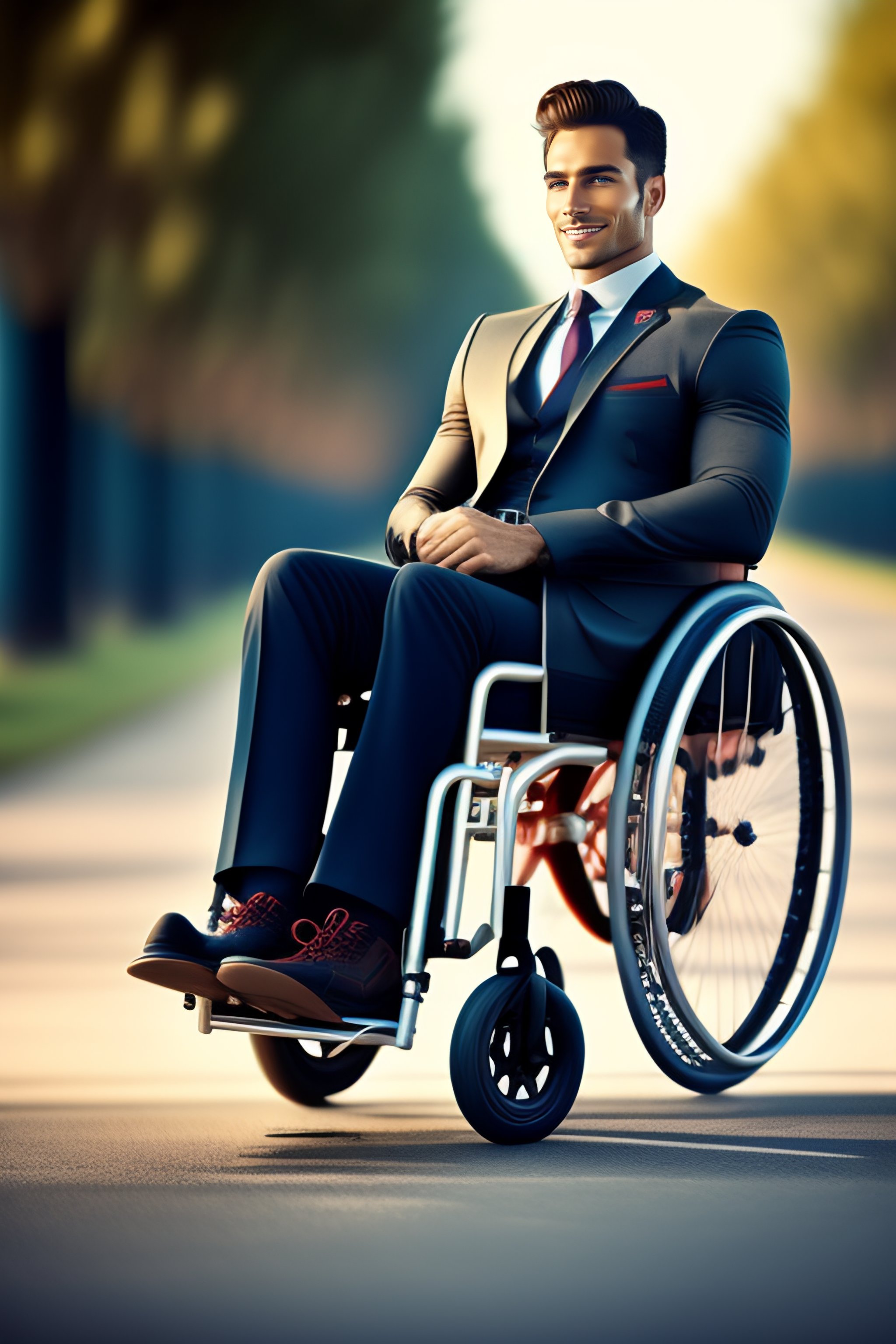 Lexica - Handsome man in wheelchair