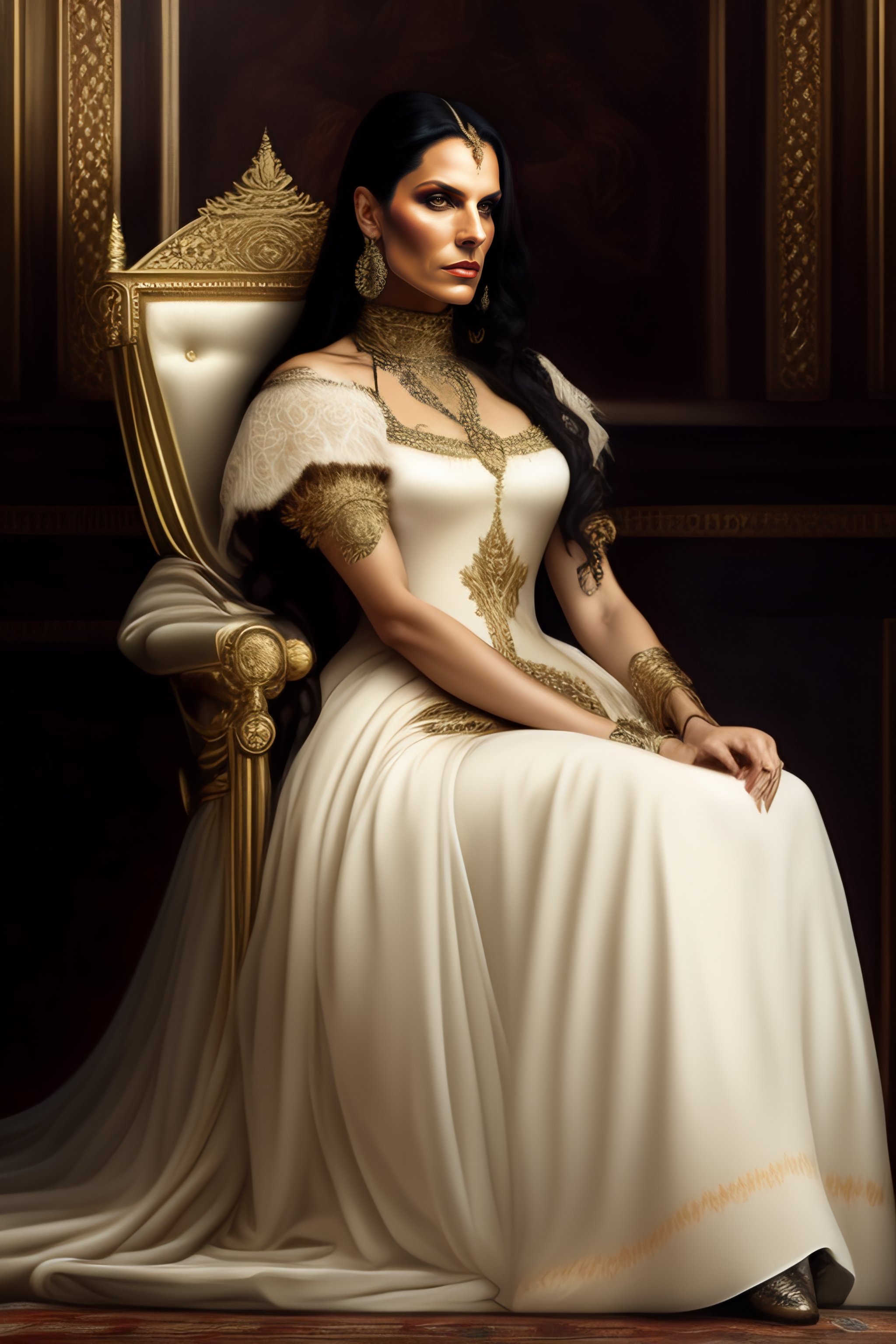 Lexica - Queen like a Cristina Scabbia, lacuna coil, sitting on the ...