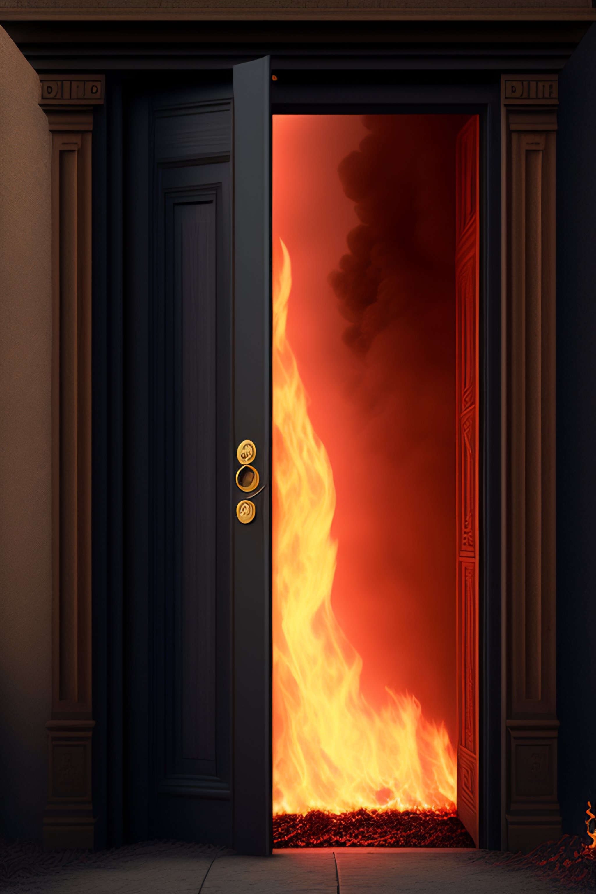 Lexica - Creepy doors of hell on fire