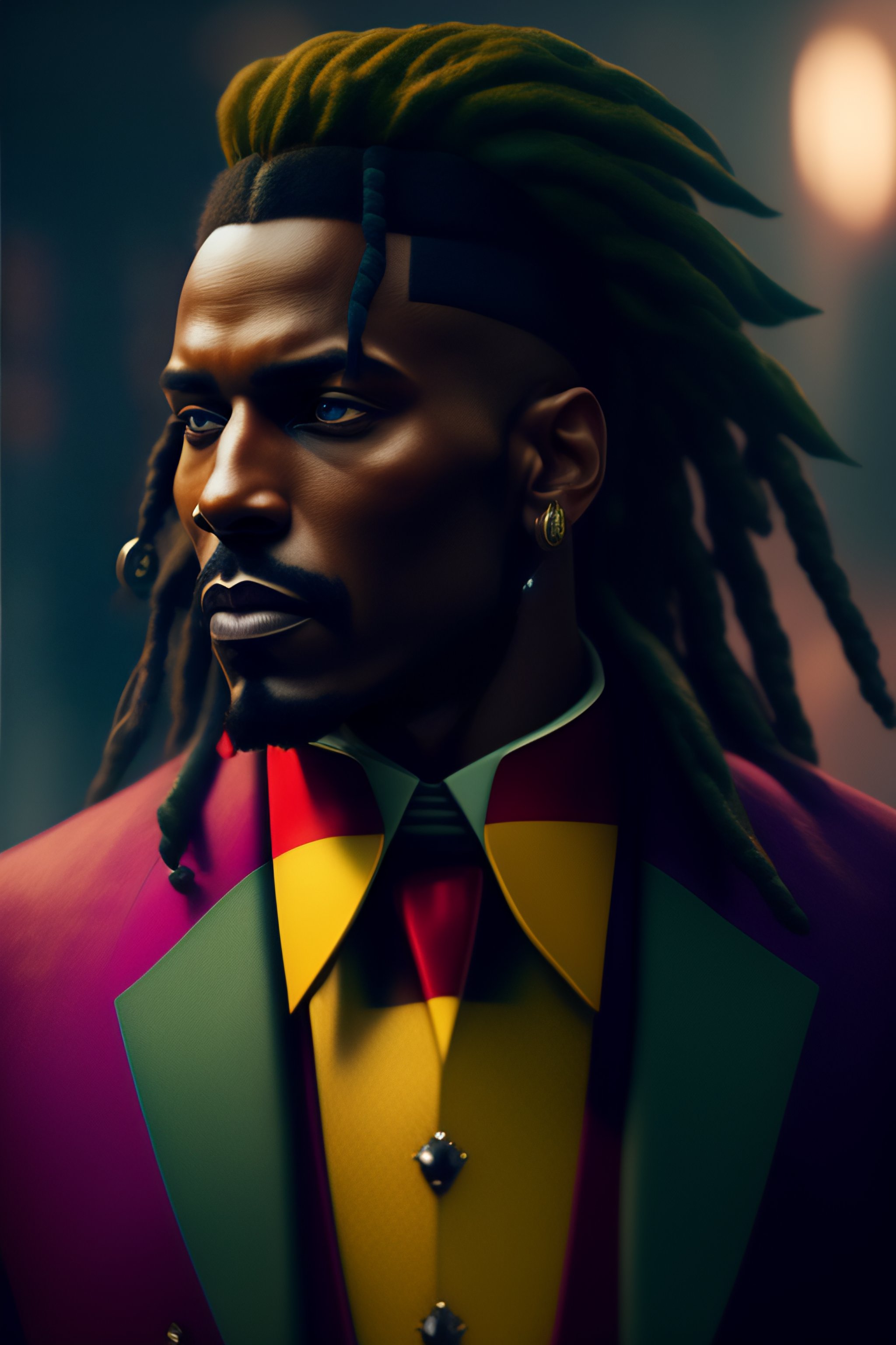 Lexica - Rasta Joker, 8k portrait, highly detailed, beautiful, model ...