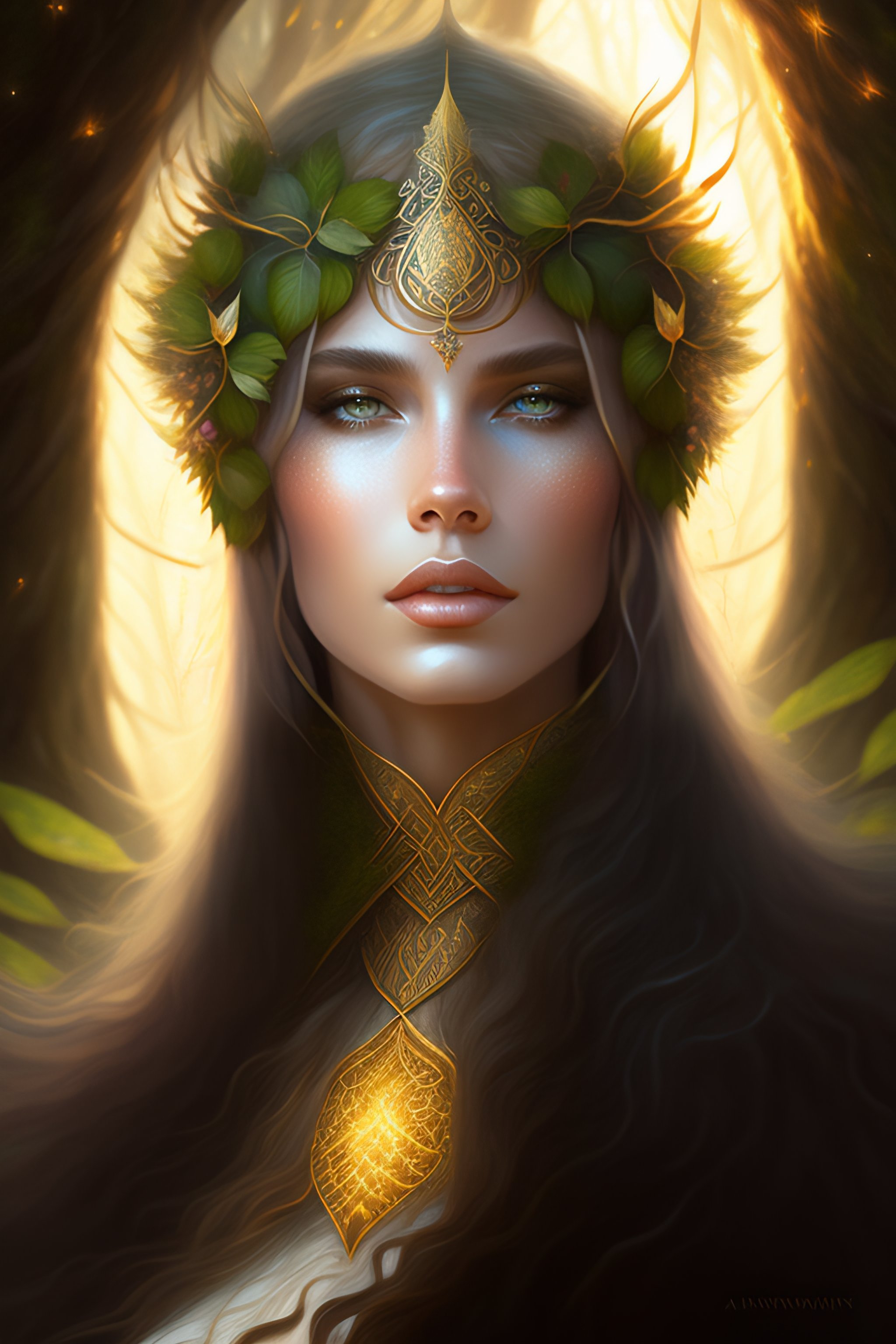 Lexica - Symmetry portrait of moss king of ent of fangorn forest, glam ...