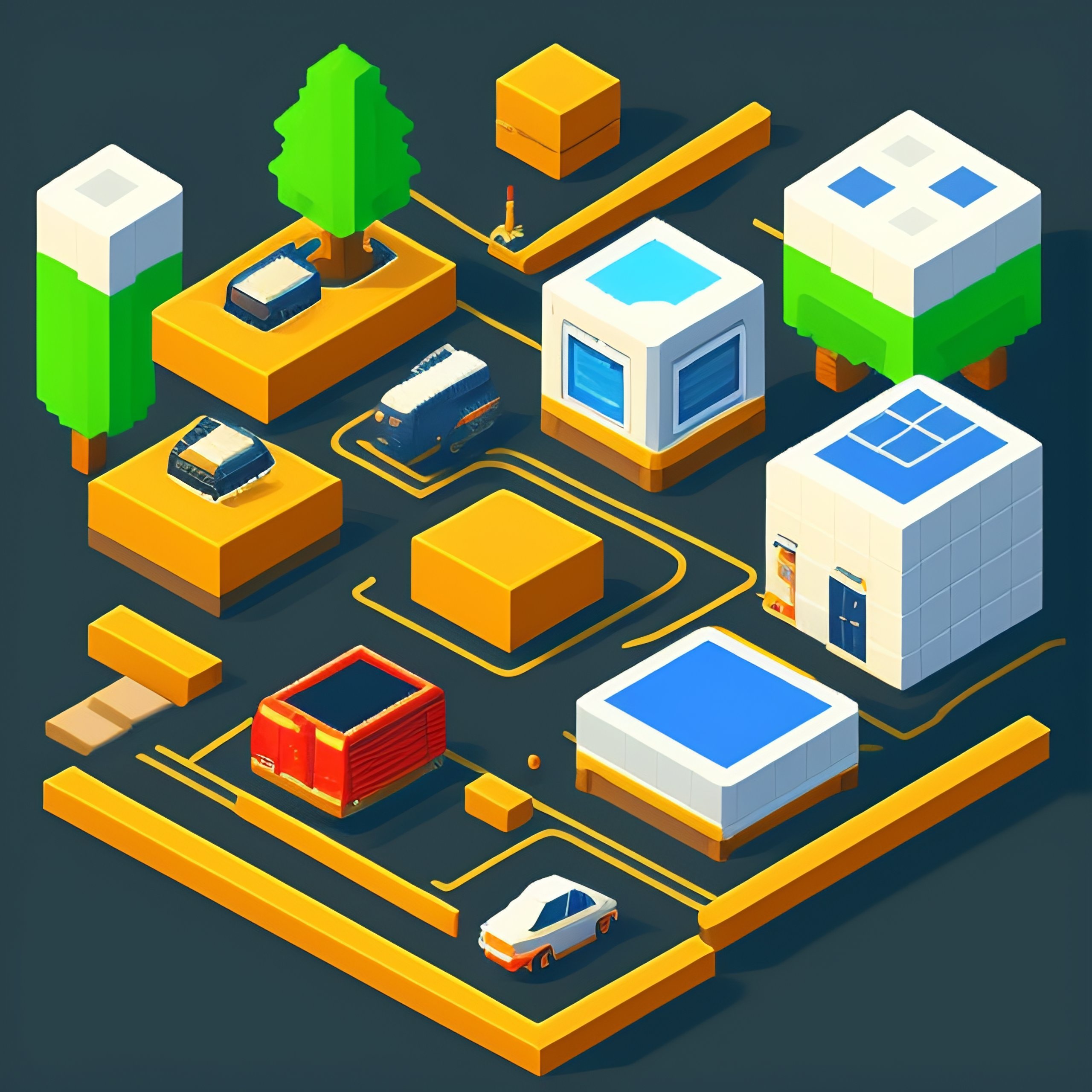 Lexica - Modern isometric pixel art tileset