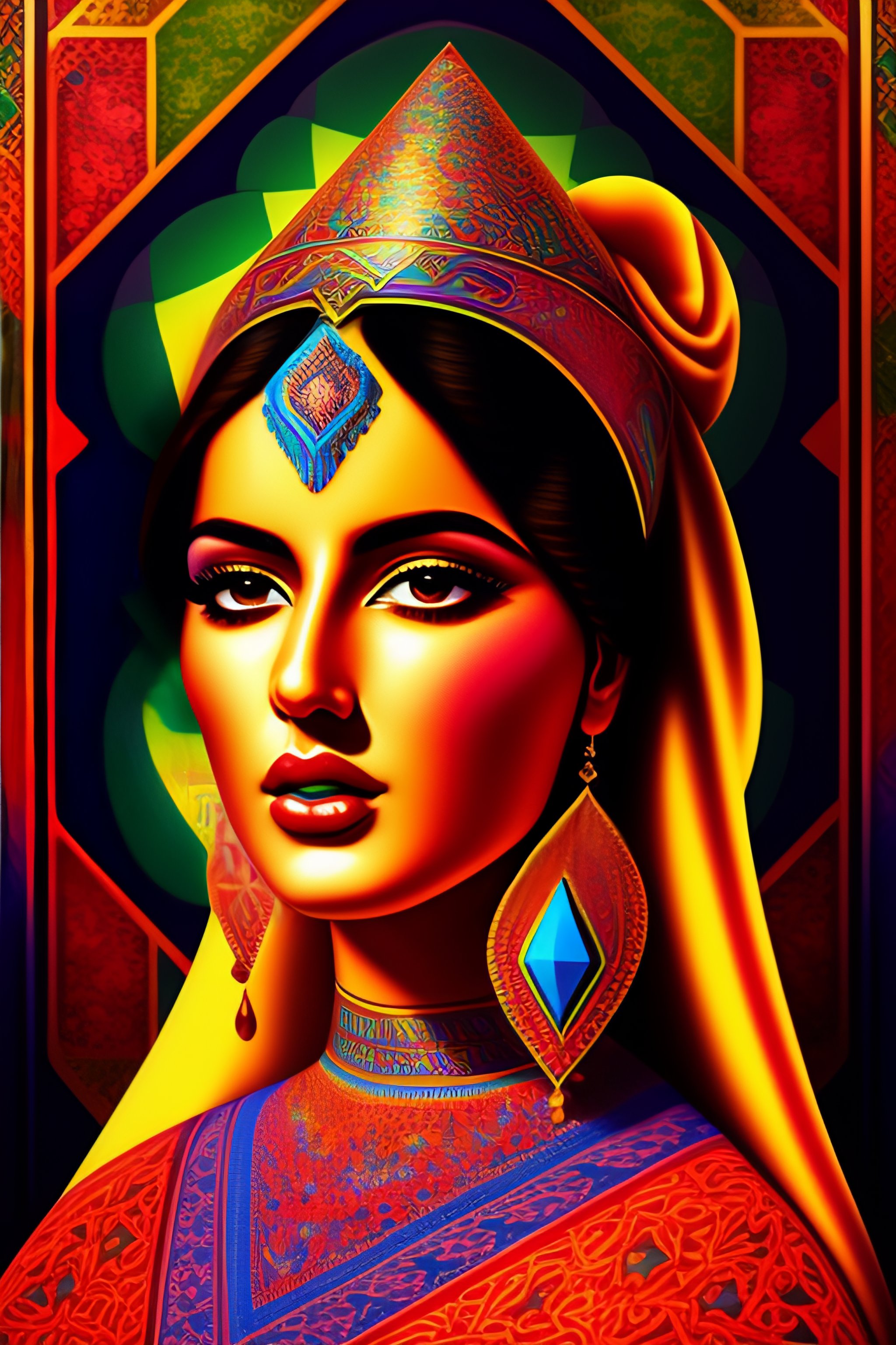 Lexica - Portrait of Persian princess, Persian Pop-Art with colors ...