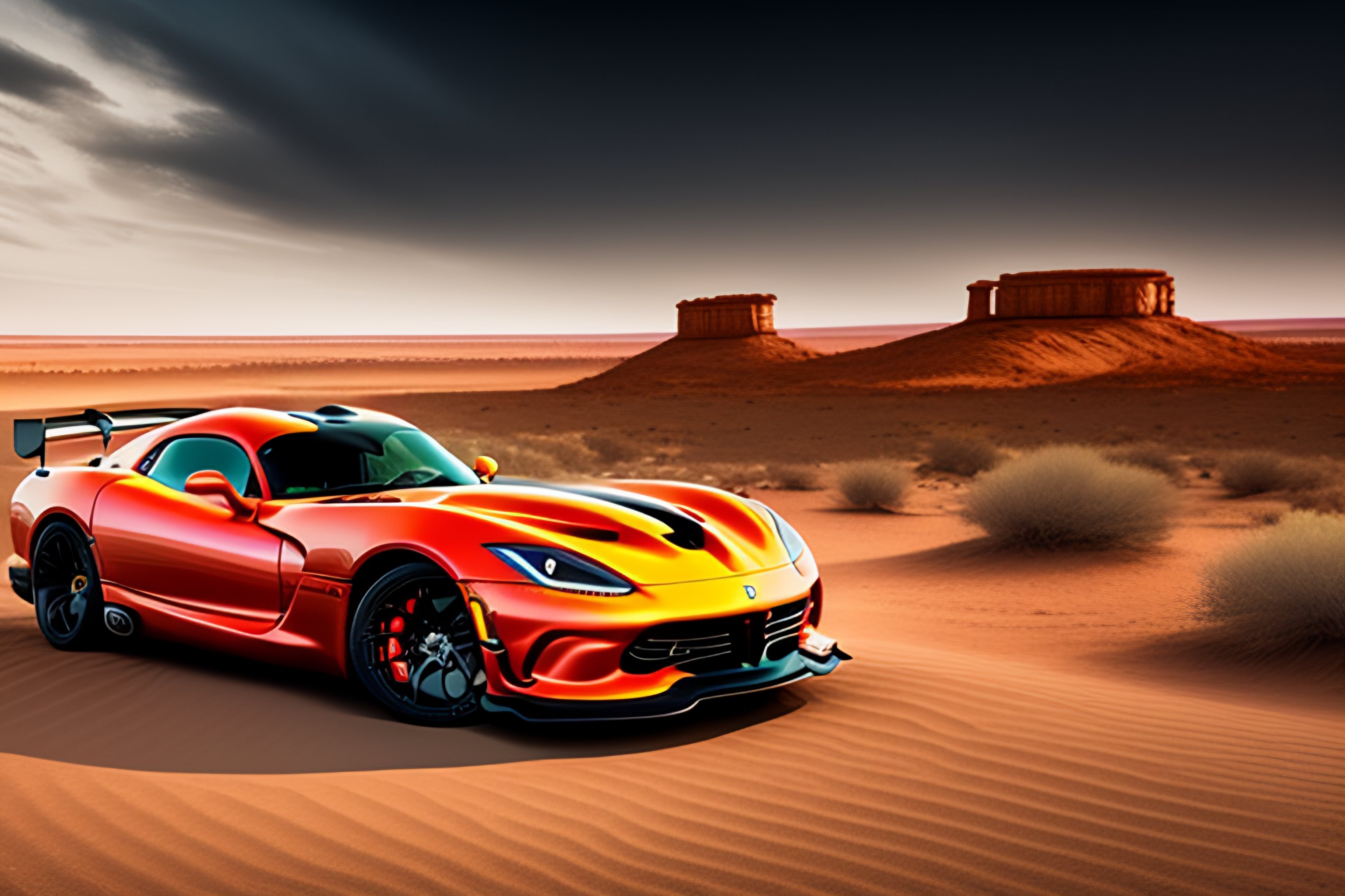 Lexica - Dodge viper racing in mars