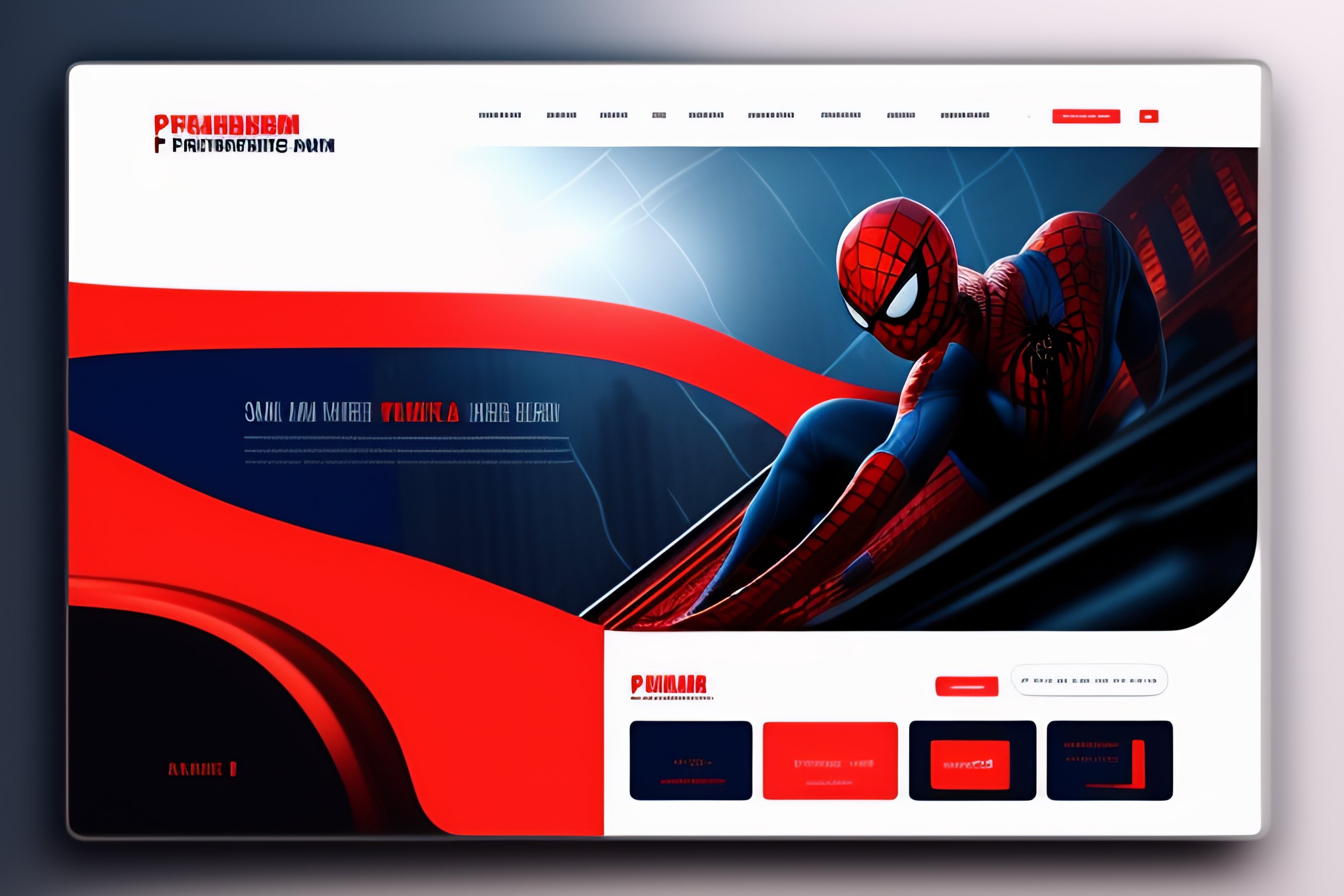 Lexica Beautiful Landing Page For A Spiderman Website Dark Theme