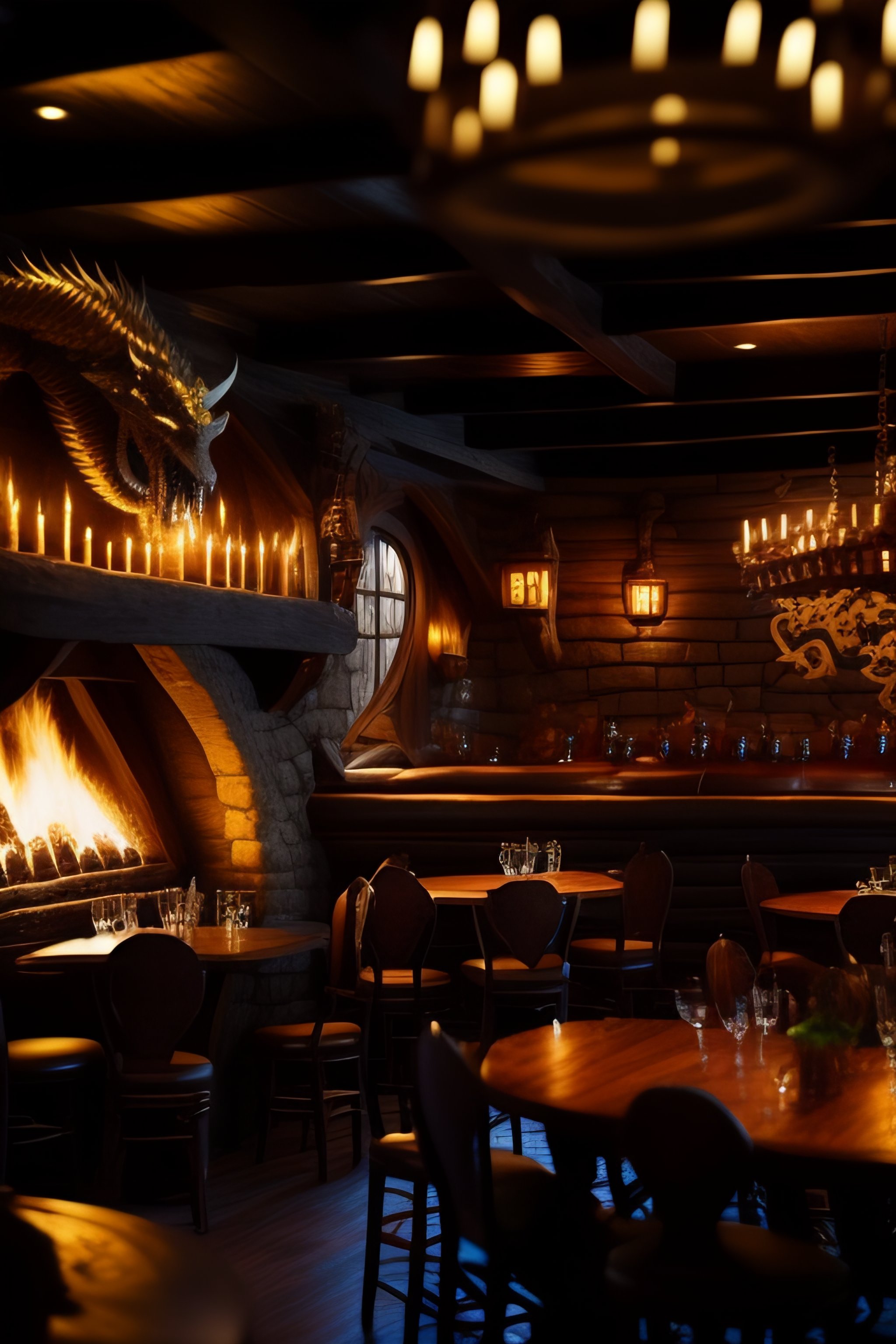 Lexica - A rowdy and boisterous Tavern with a large fireplace and a ...