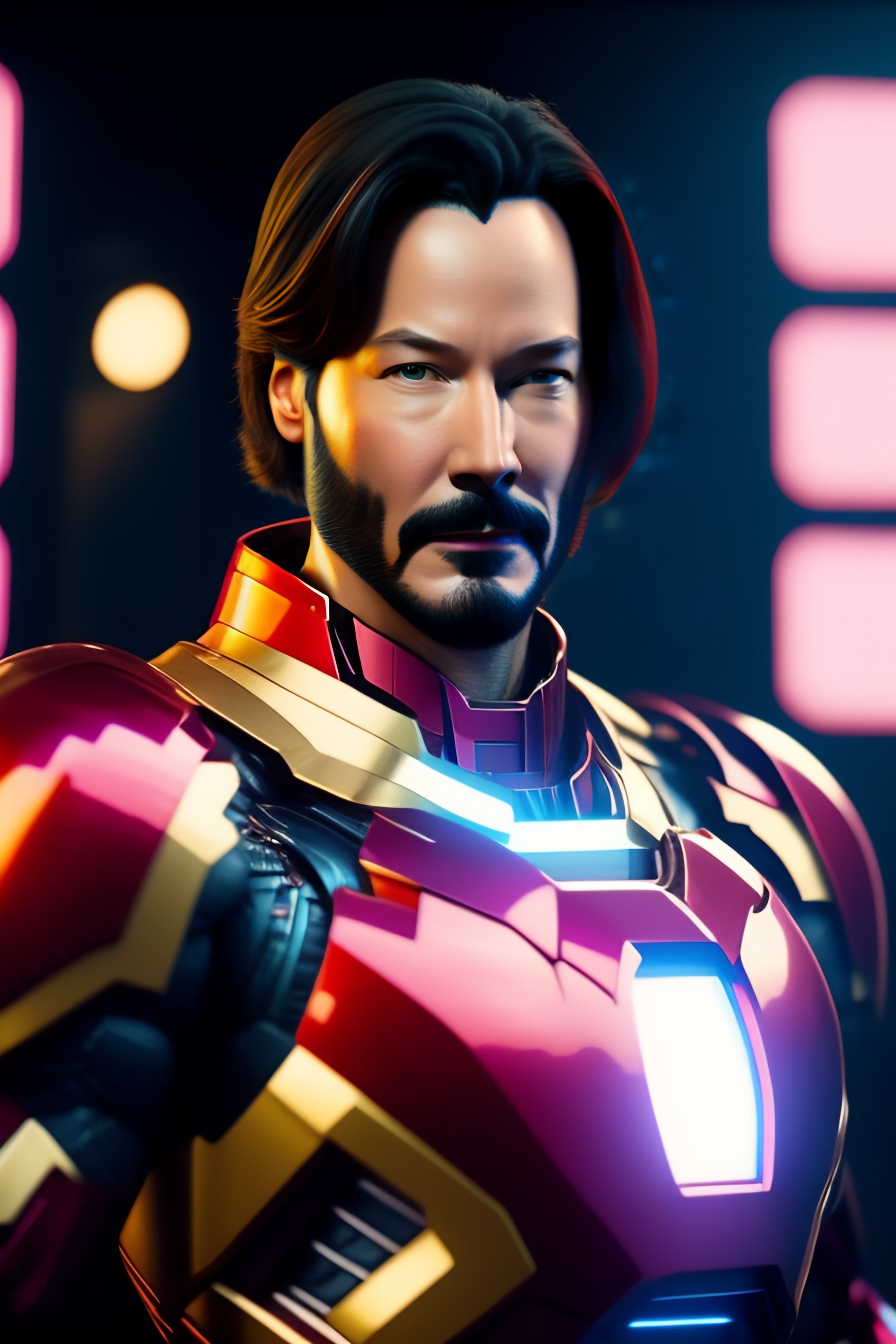 Lexica - Keanu reeves as iron man with the infinity gauntlet, 8k ...