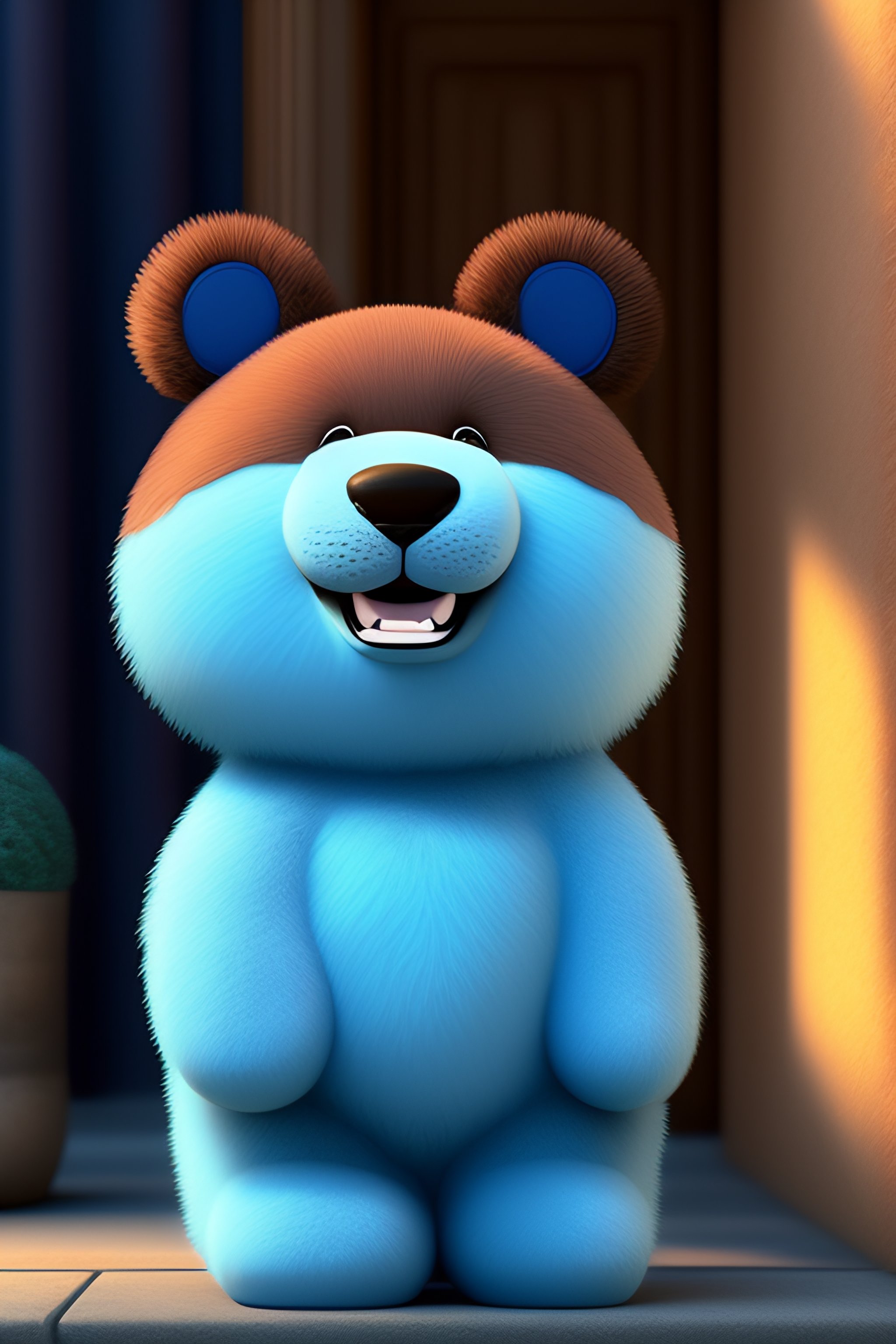 Lexica - Barnoo is a small, loveable, furry blue bear with a round face and big, round ears. His ...