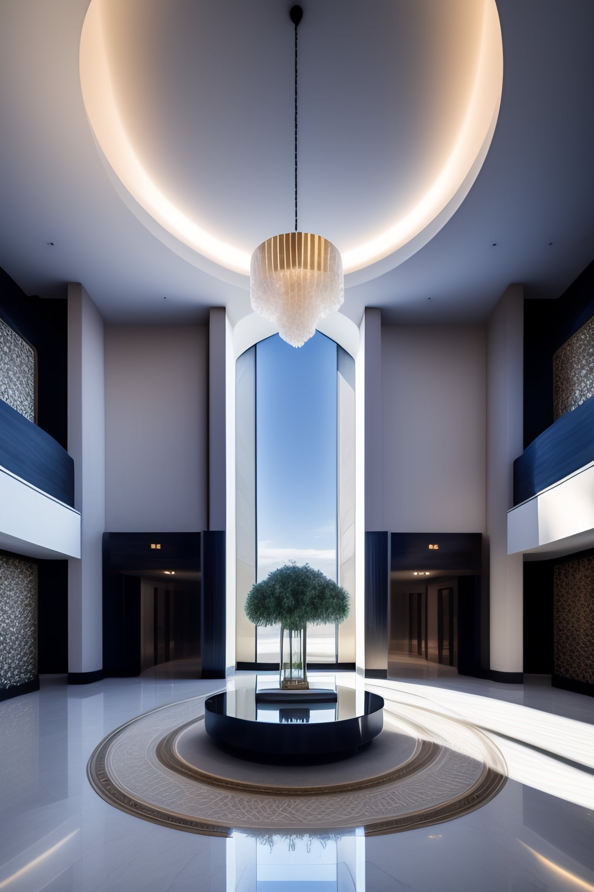 Lexica - Recepción circular orgánica de hotel torres blancas espacio ...